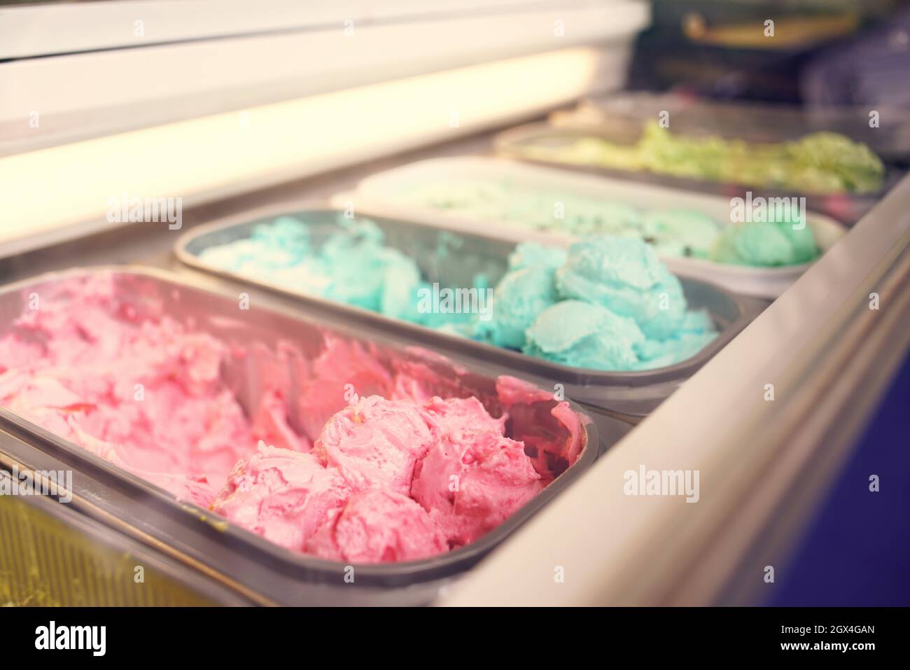 ice cream colorful summer cold dessert outside Stock Photo - Alamy