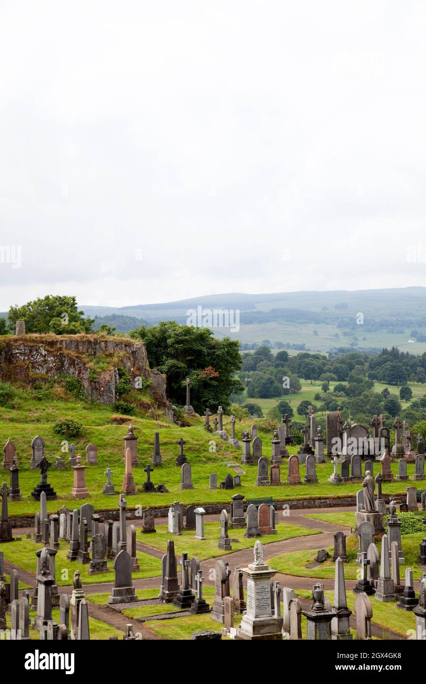 Stirling Old Town Holy Rude Cemetery in Stirling, Scotland Stock Photo ...