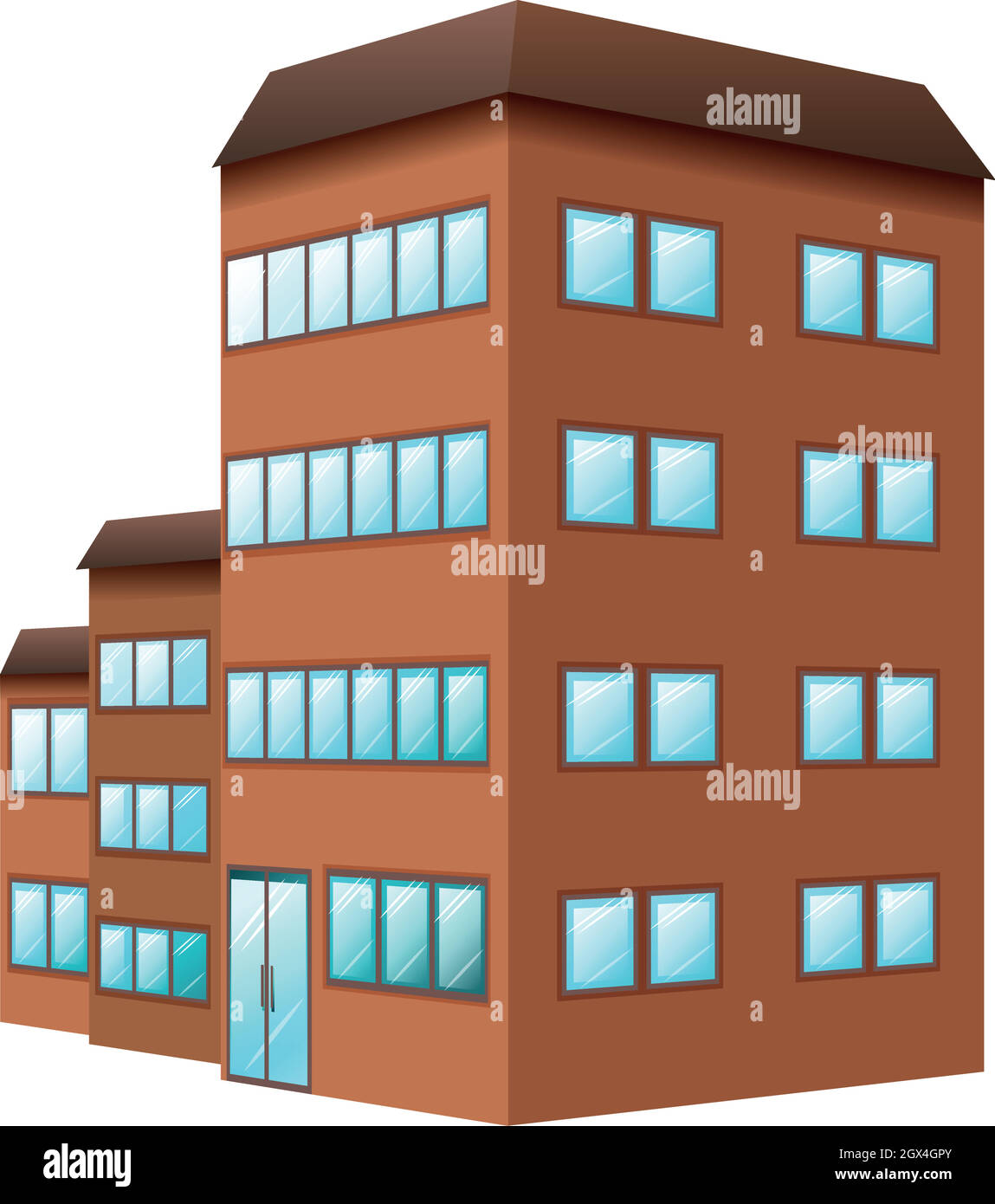 Building painted in brown color Stock Vector Image & Art - Alamy