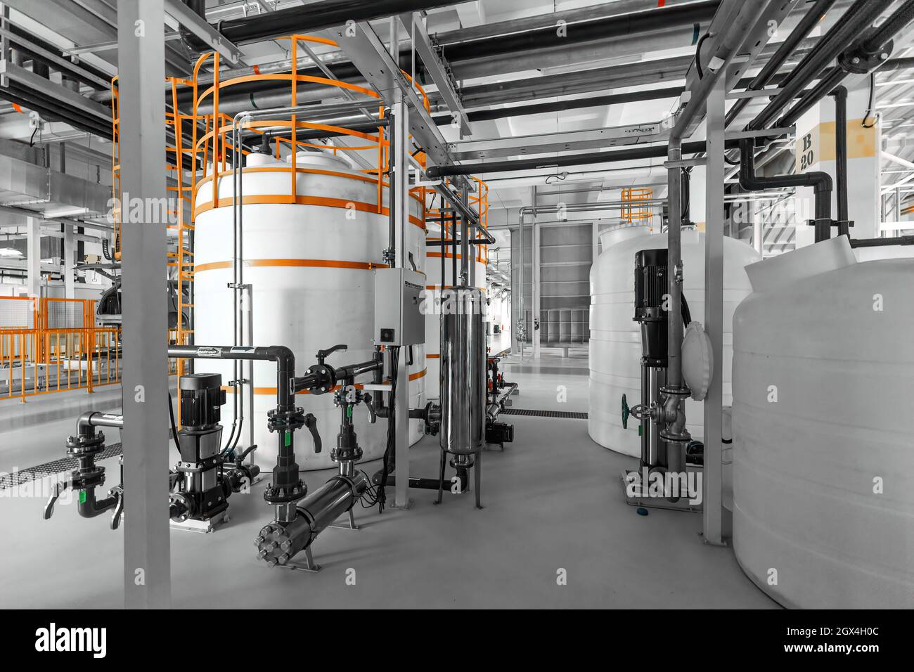 high-tech production, modern plant, automated lines Stock Photo - Alamy