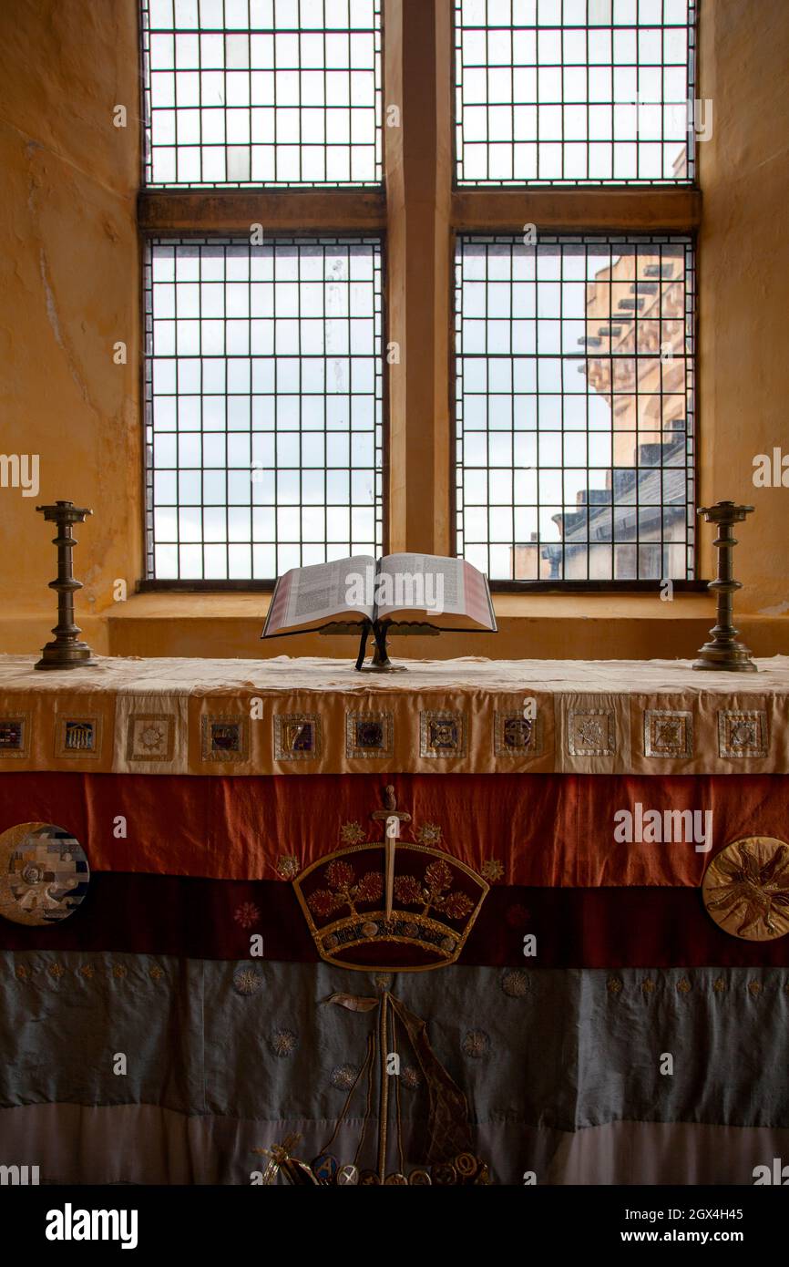 Stirling Castle Chapel Royal Window in Scotland Stock Photo - Alamy