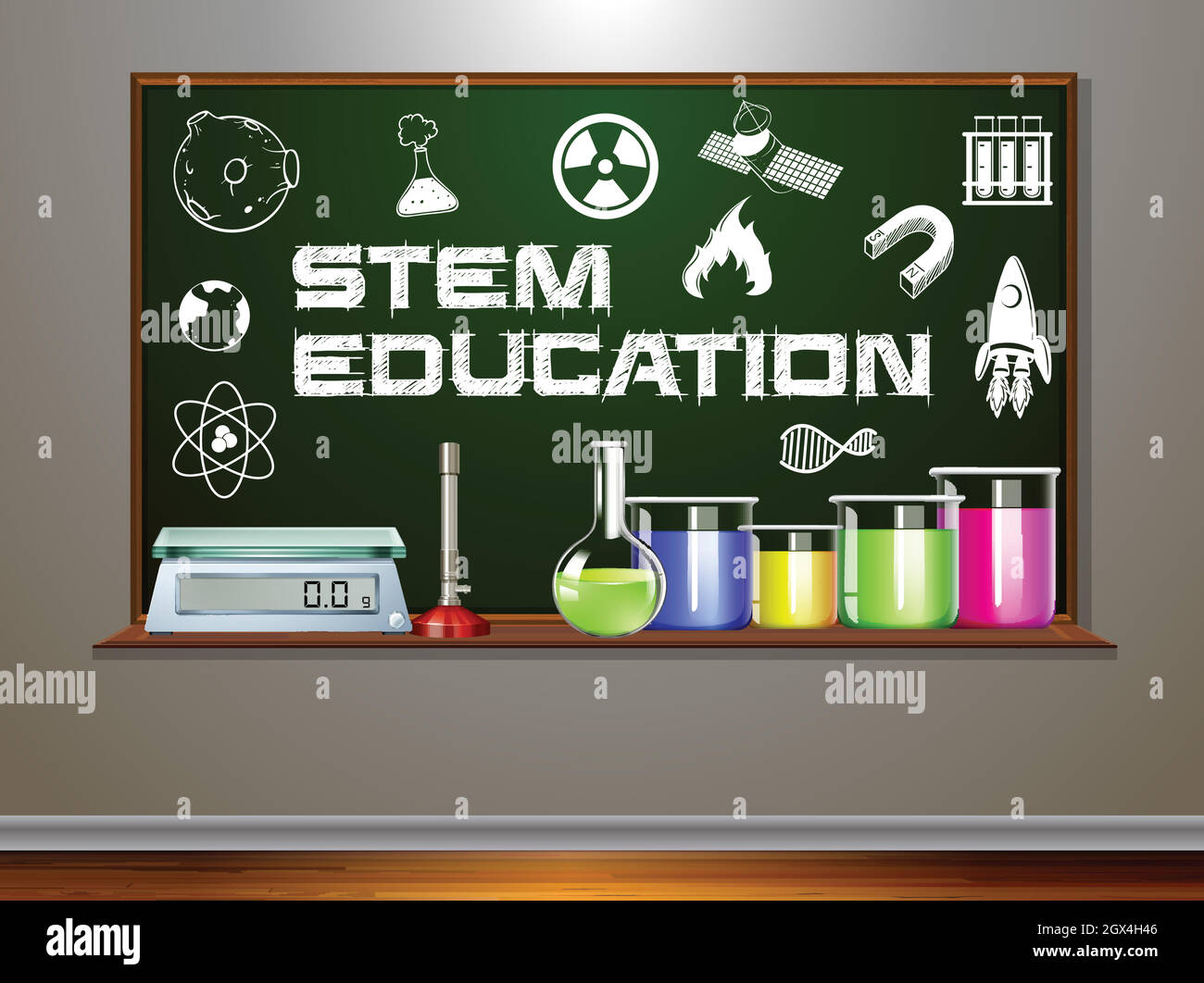 STEM education on blackboard Stock Vector Image & Art - Alamy