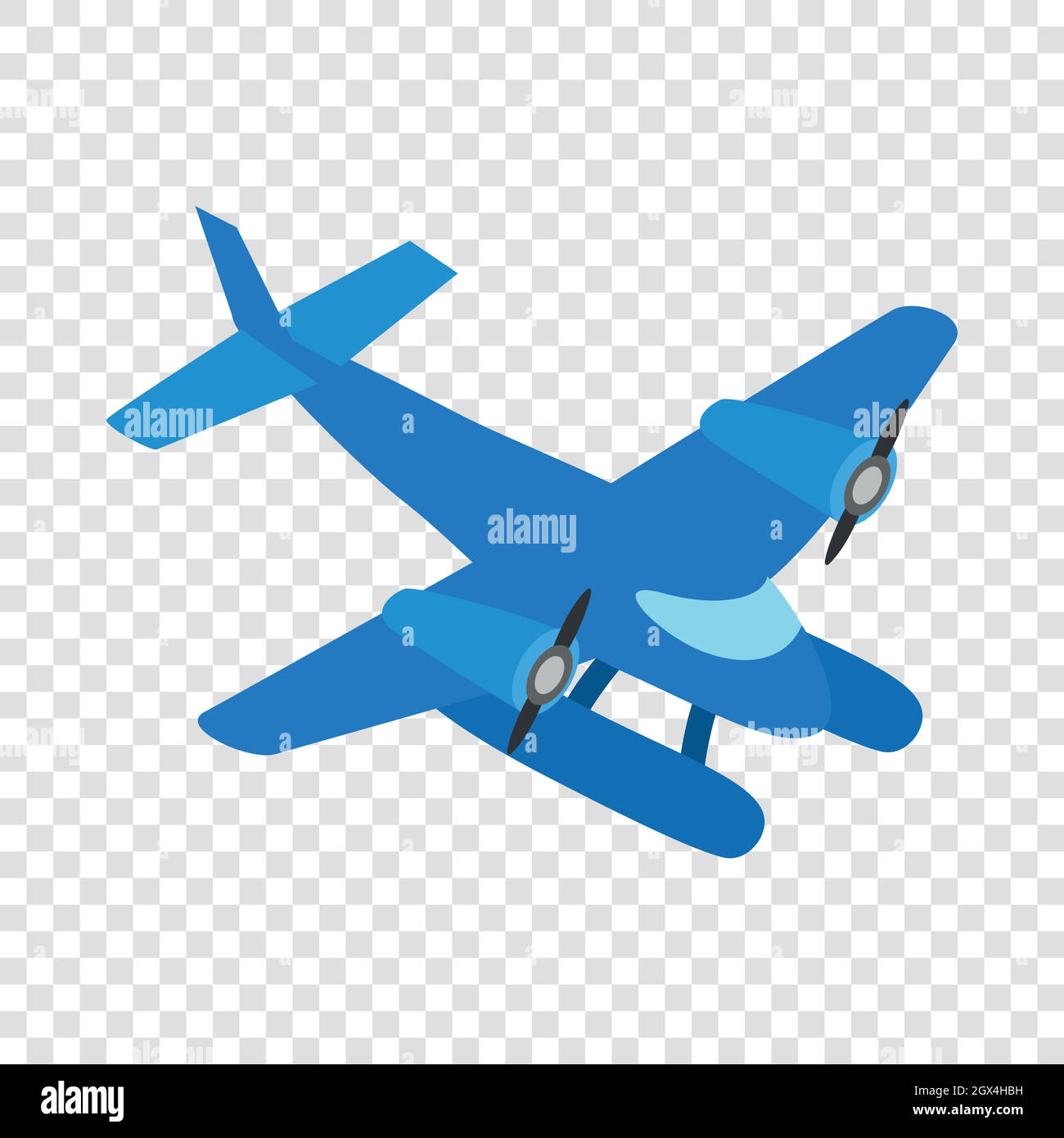 Blue small plane isometric icon Stock Vector Image & Art - Alamy
