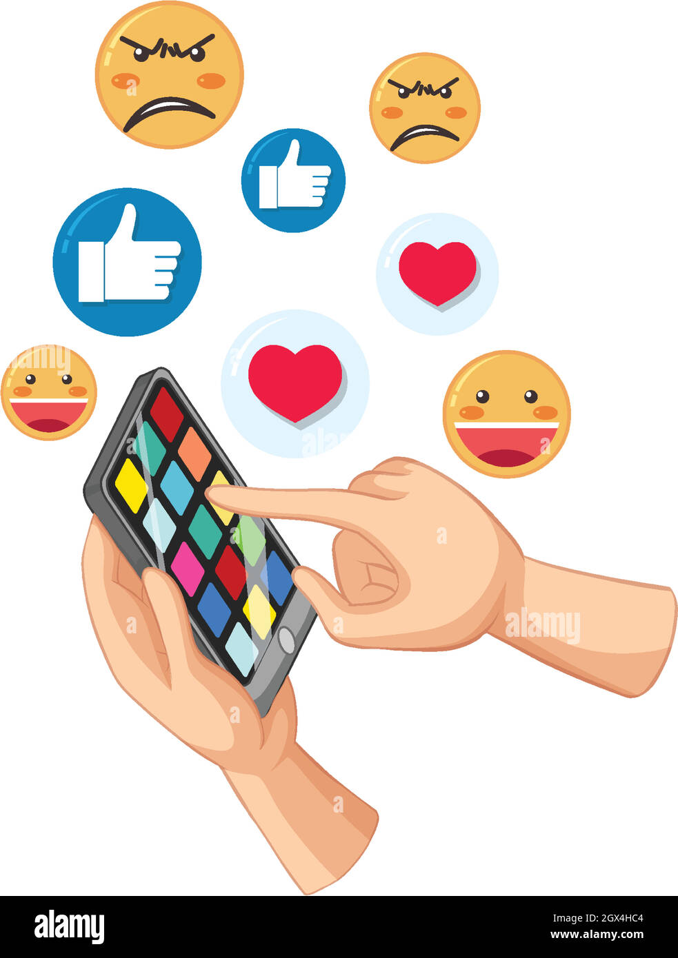 Mobile emoticon hi-res stock photography and images - Alamy