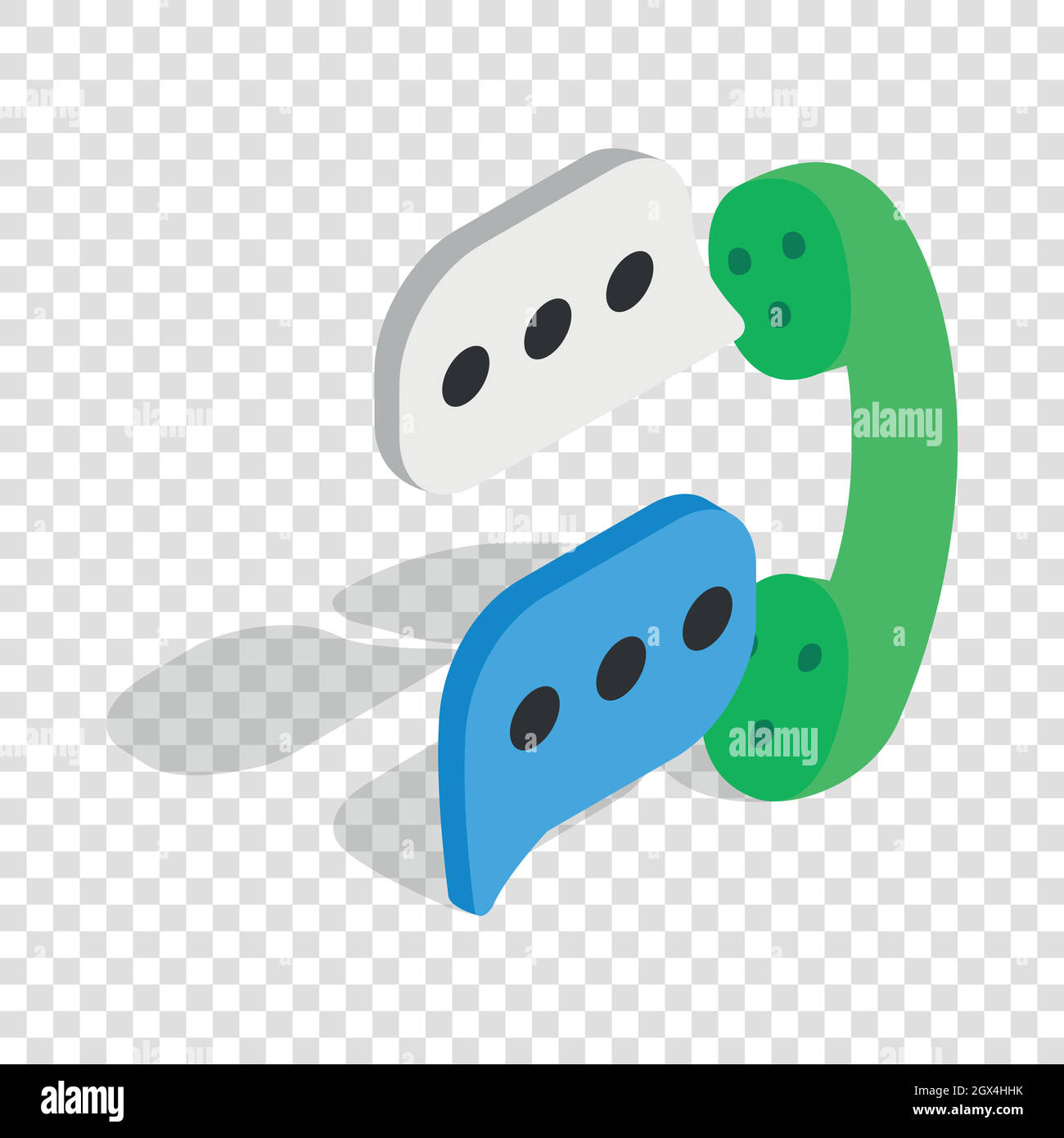 Talking on phone isometric icon Stock Vector Image & Art - Alamy