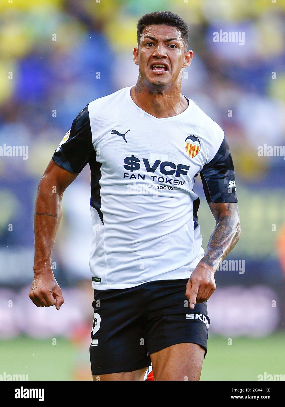 Marcos Andre of Valencia CF during the La Liga match between Cadiz CF v ...