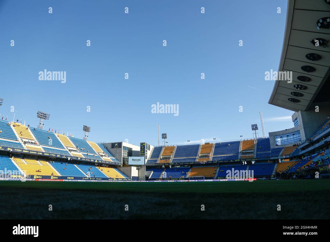 Nuevo Mirandilla stadium during the La Liga match between Cadiz CF v ...