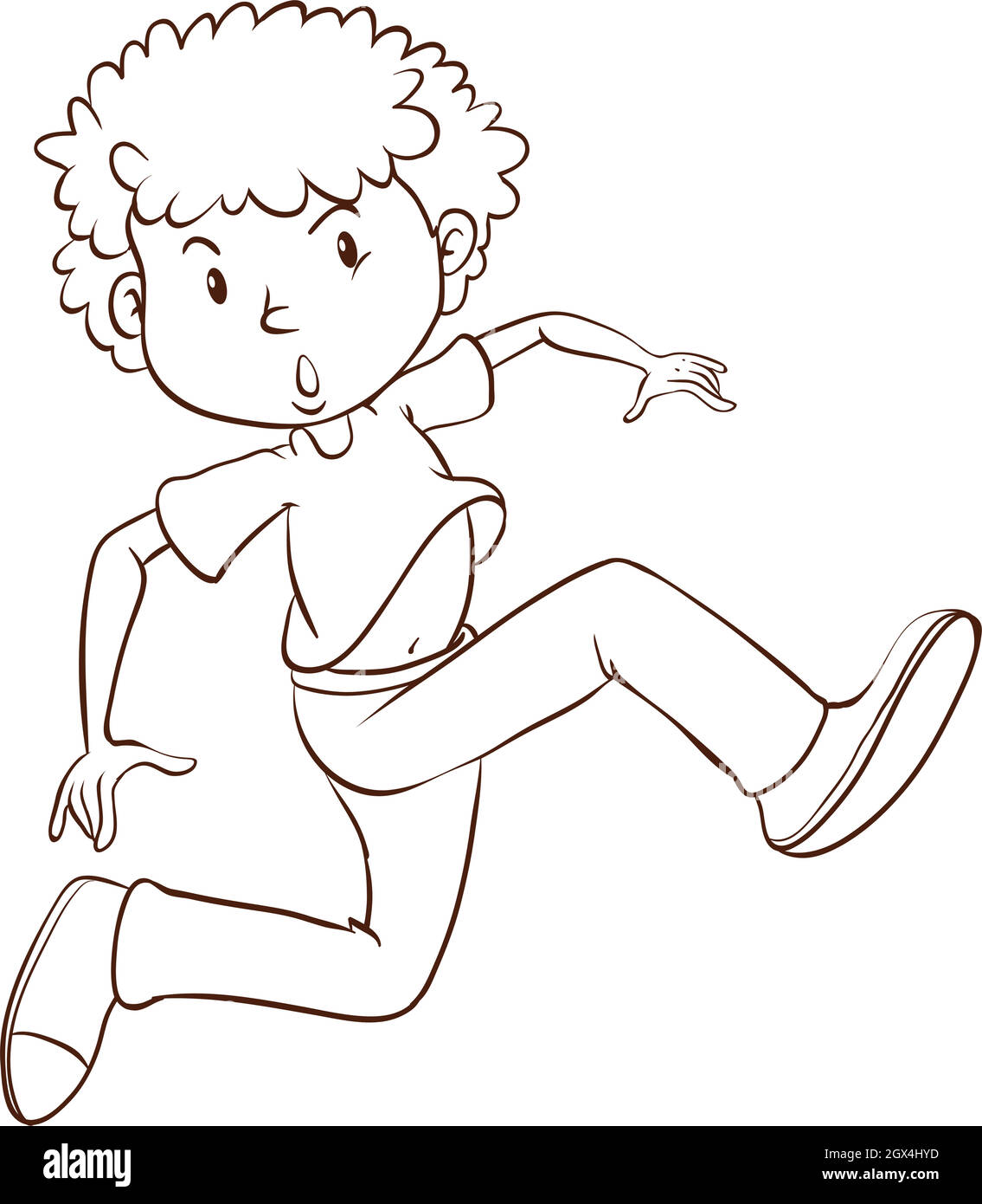 Person running for fun Cut Out Stock Images & Pictures - Alamy