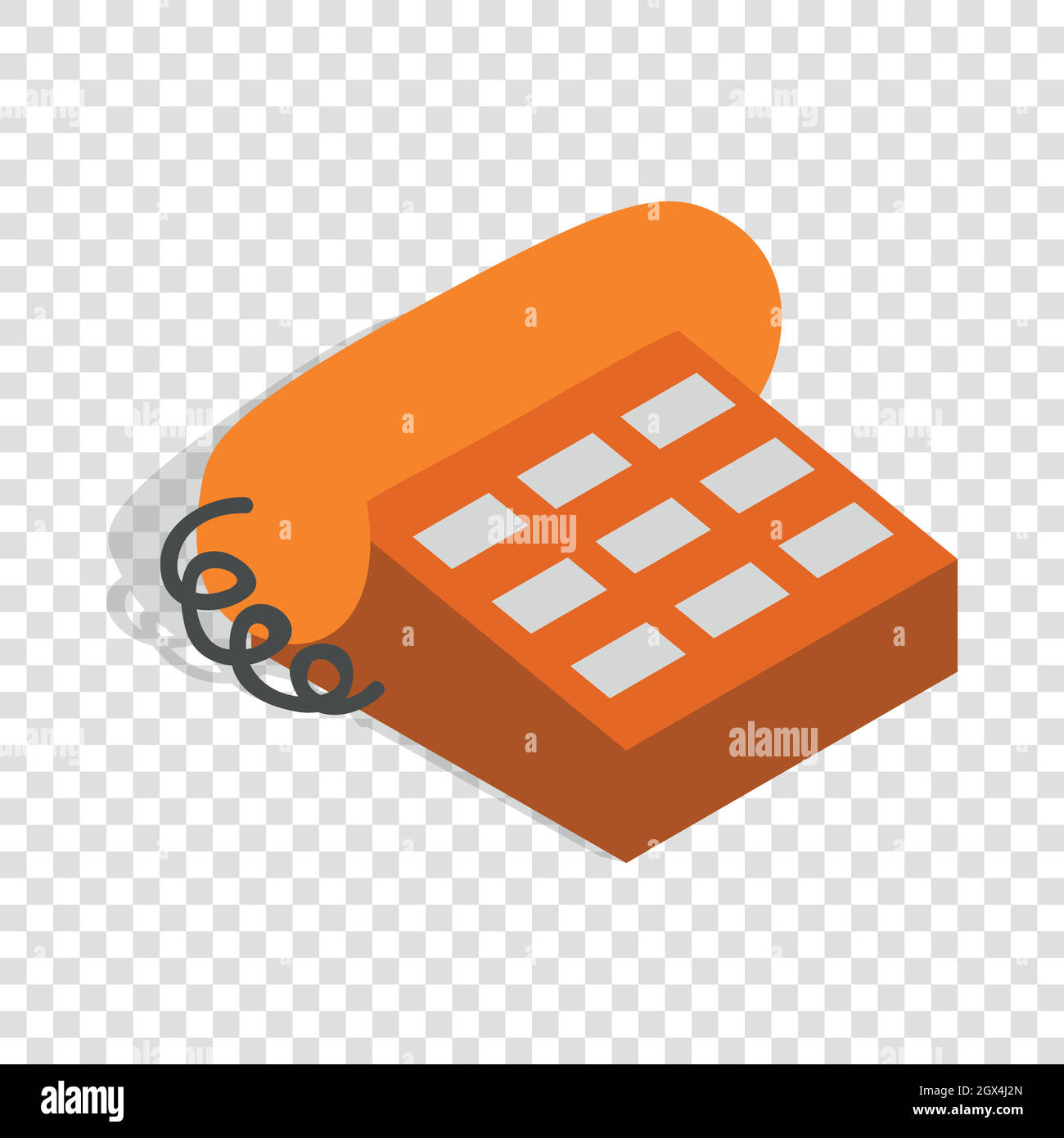 Phone handset isometric icon Stock Vector Image & Art - Alamy