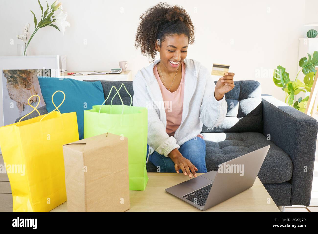 Woman ordering food hi-res stock photography and images - Alamy
