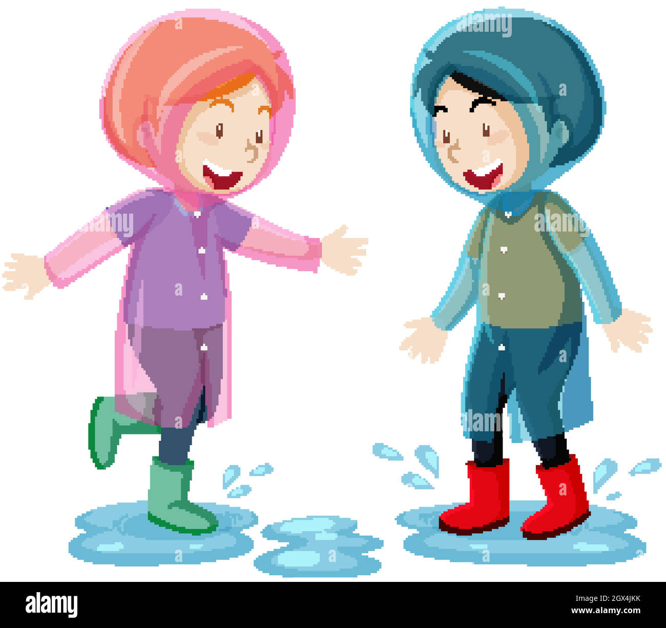 Rain Drop In Puddles Stock Vector Images Alamy