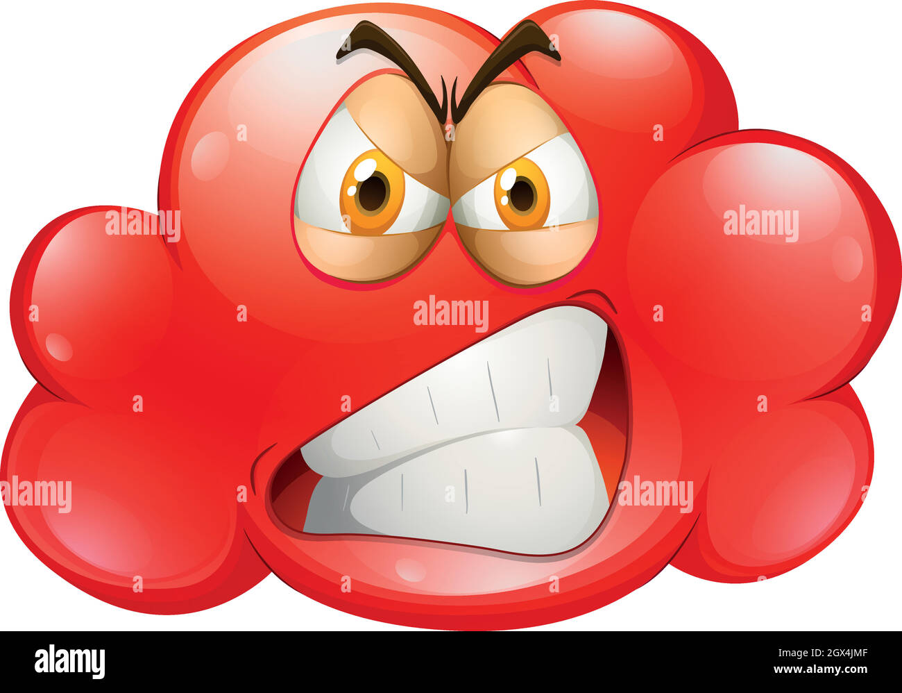 Red angry emotion cloud Stock Vector Image & Art - Alamy