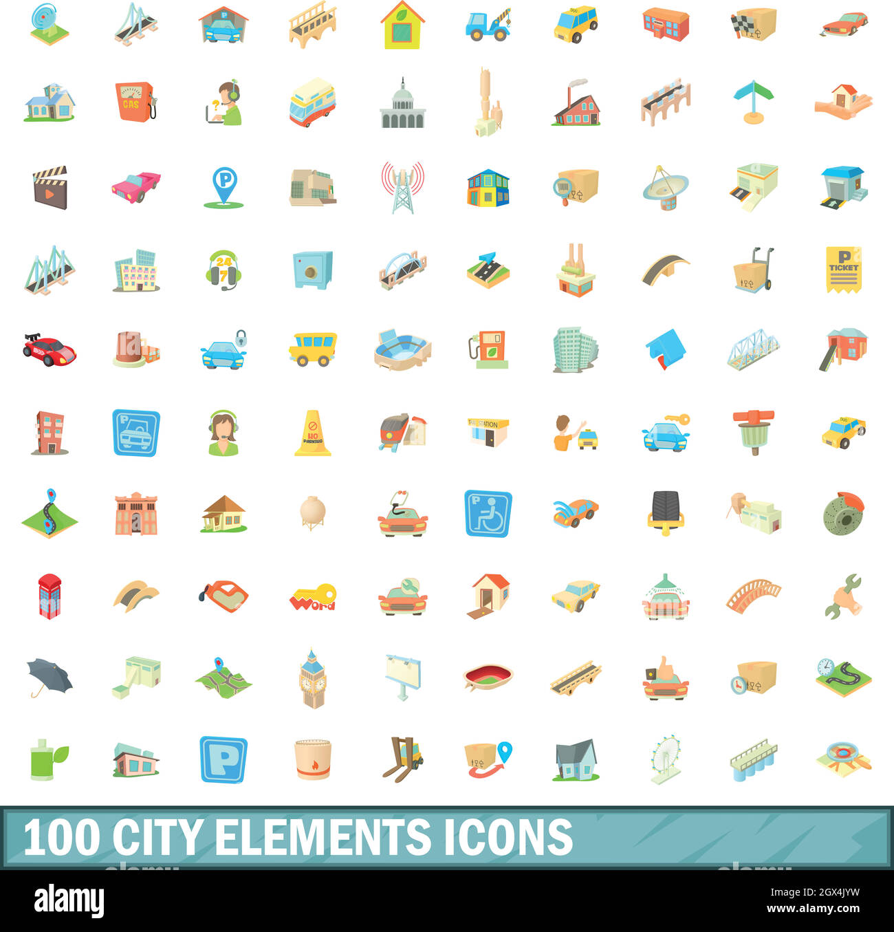 City park elements cartoon Stock Vector Images - Alamy