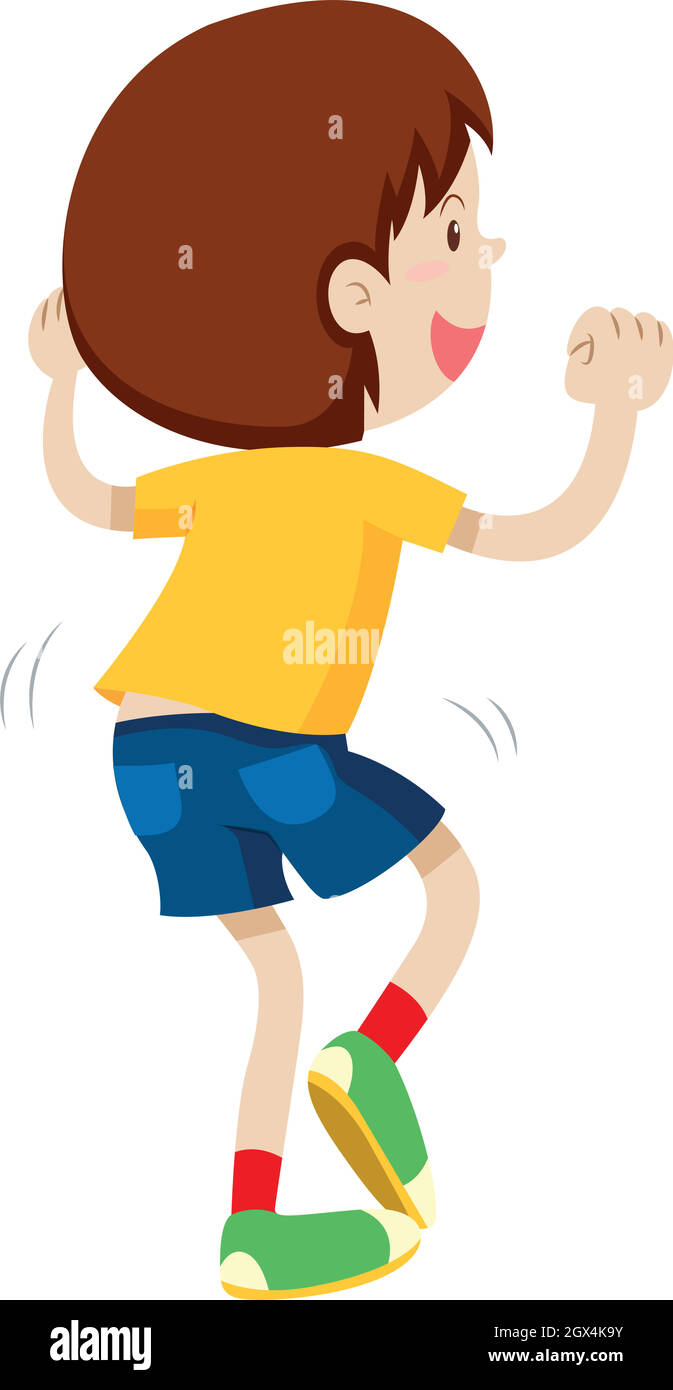 Little boy dancing alone Stock Vector Image & Art - Alamy