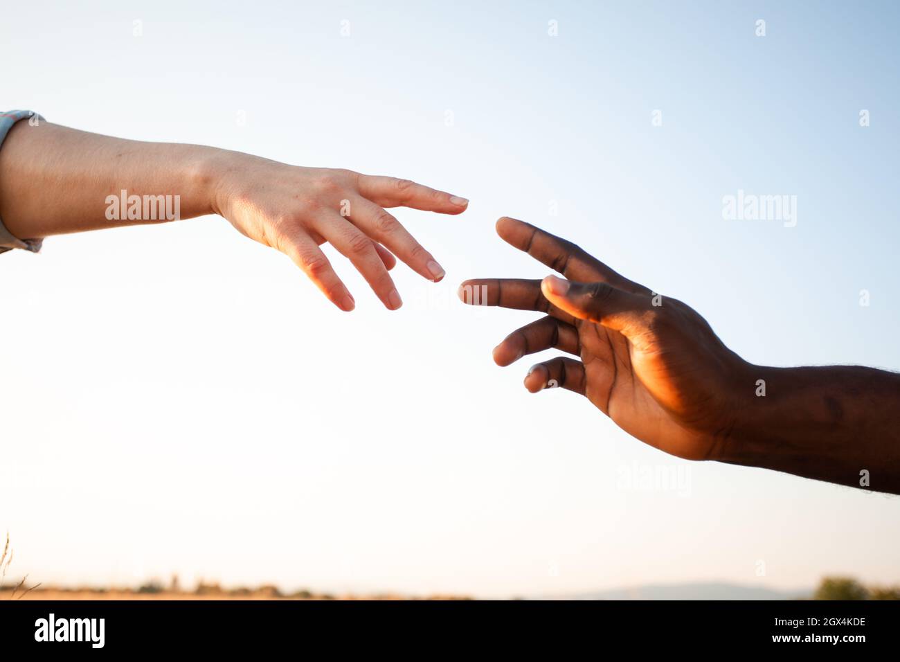 Black People Hands Reaching