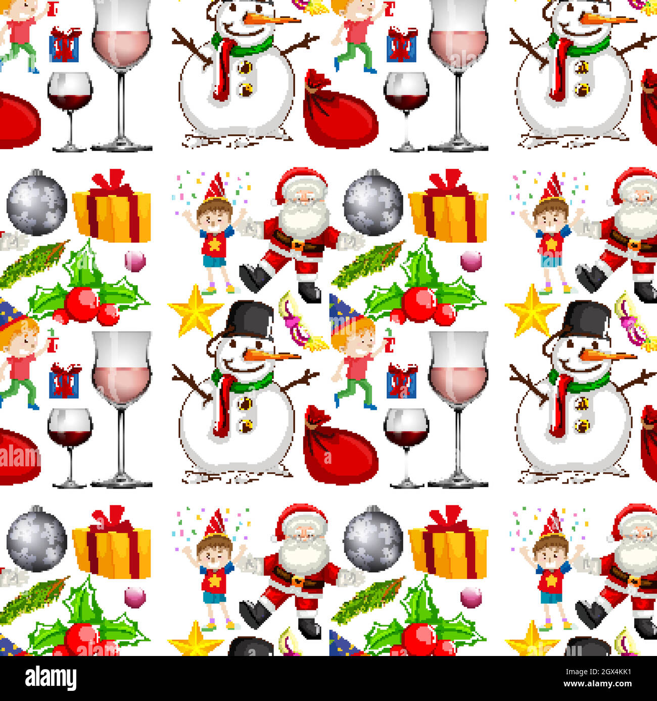 Seamless background design with christmas theme Stock Vector Image ...