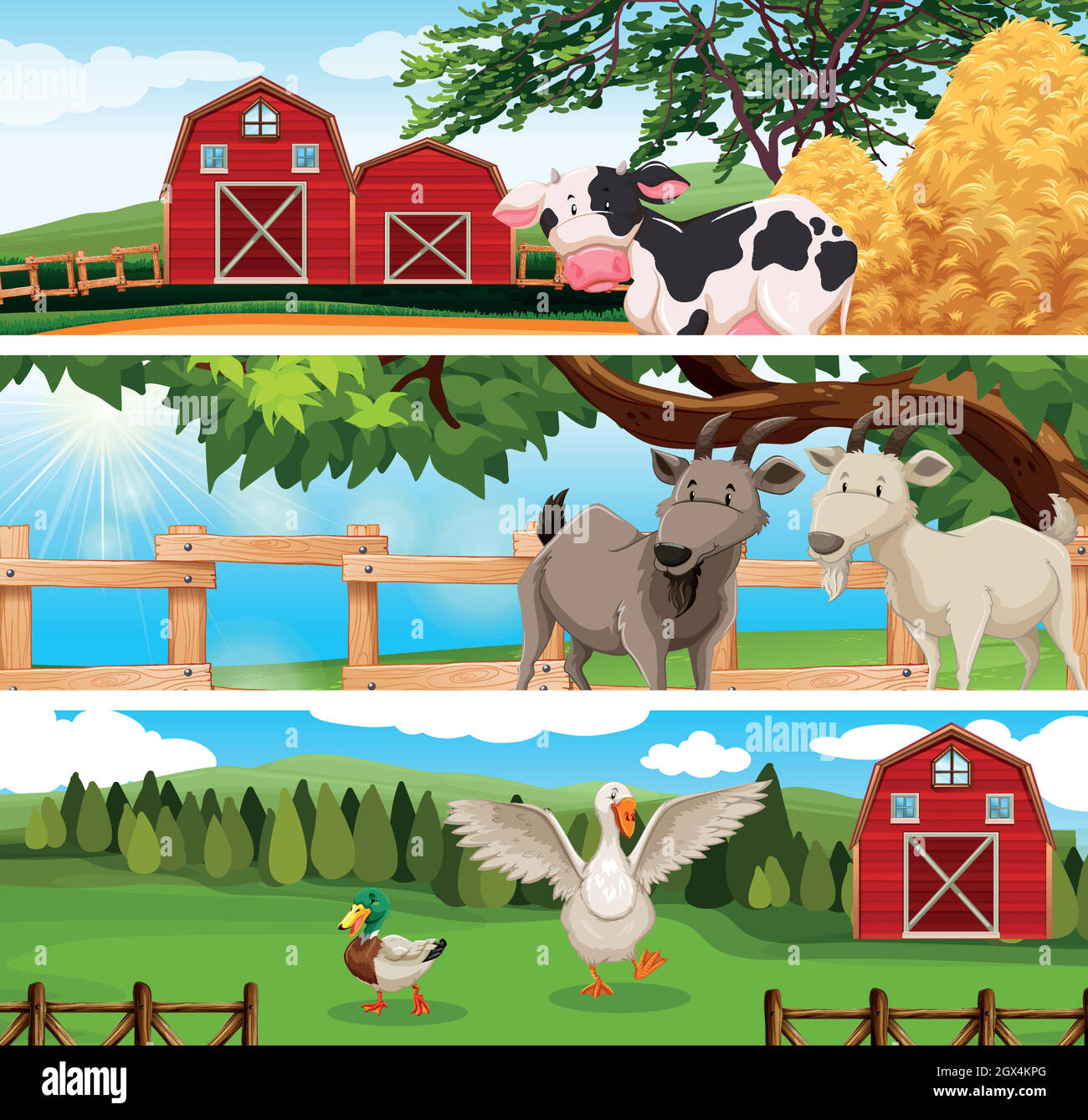 Farm farmland farming Stock Vector Images - Alamy