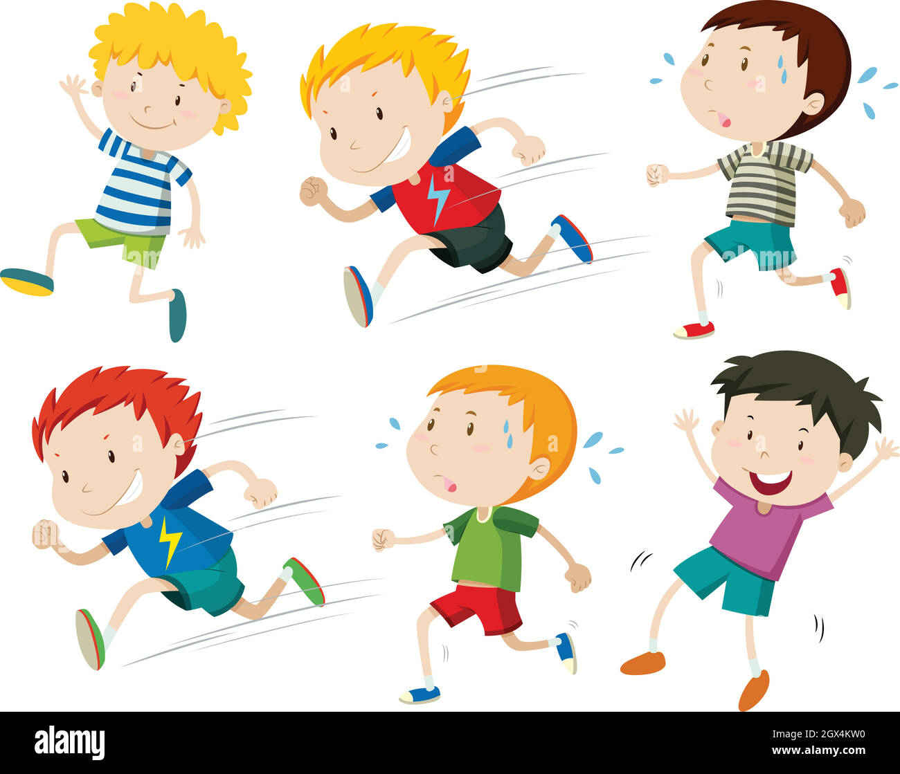 Boys running fast and slow Stock Vector Image & Art - Alamy