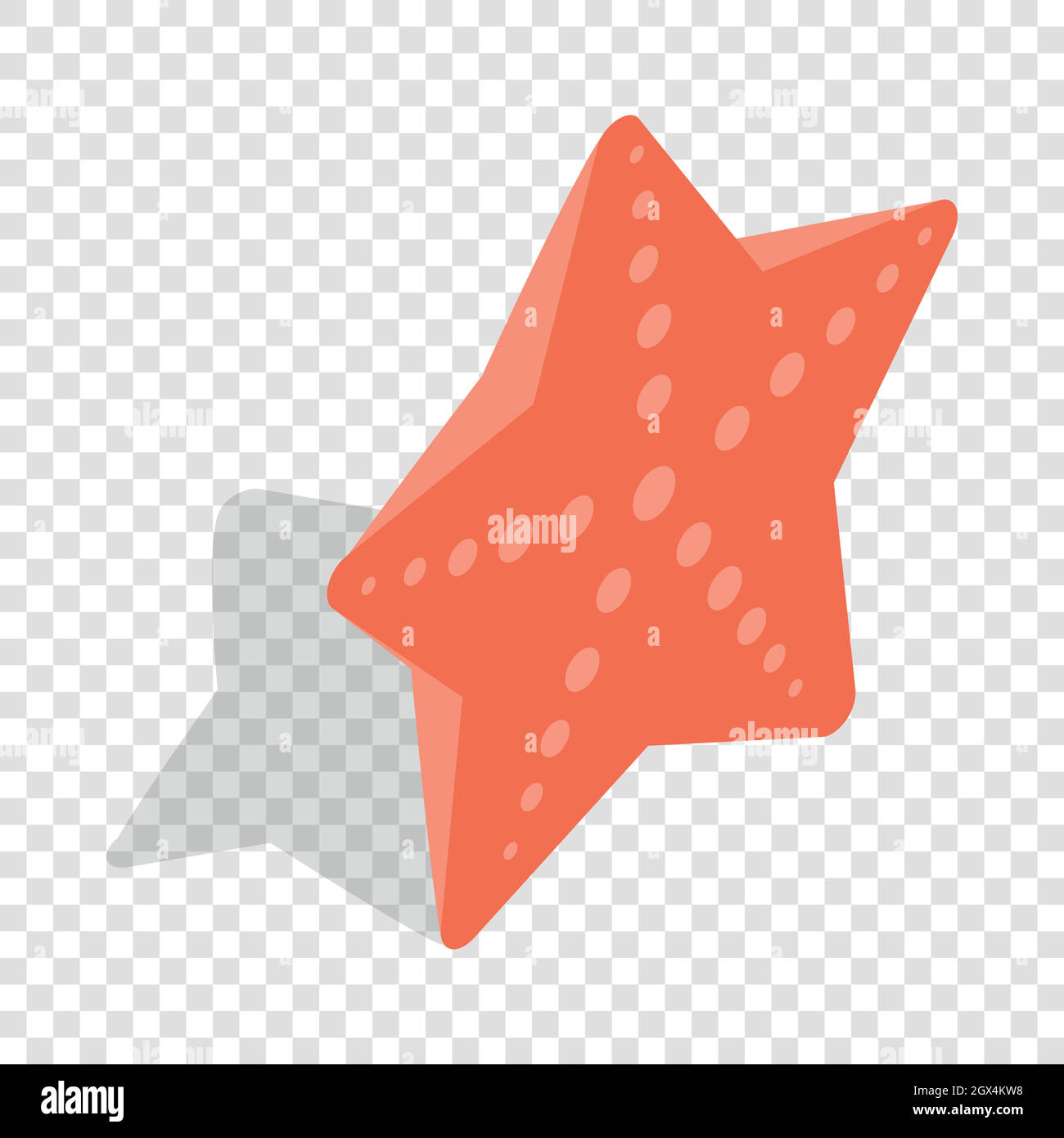 Red starfish isometric icon Stock Vector Image & Art - Alamy