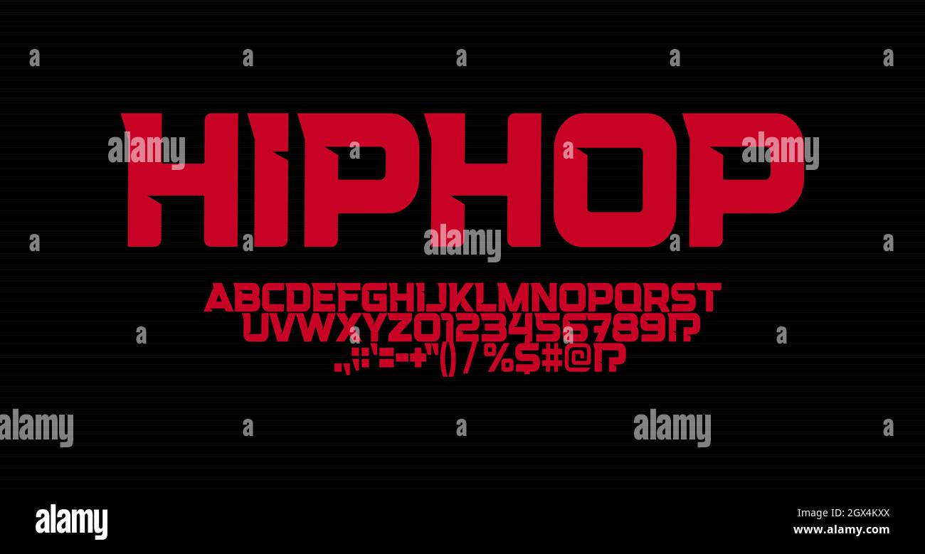 Hip hop font, sharp angles letters, strong suburban logo and tshirts ...