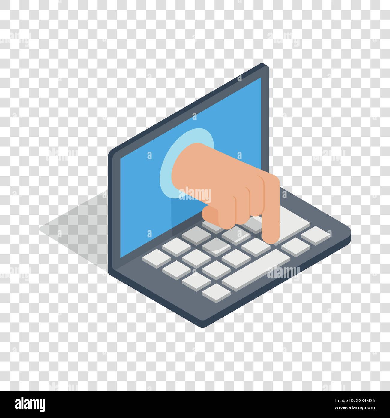 Stealing data through a laptop isometric icon Stock Vector Image & Art ...
