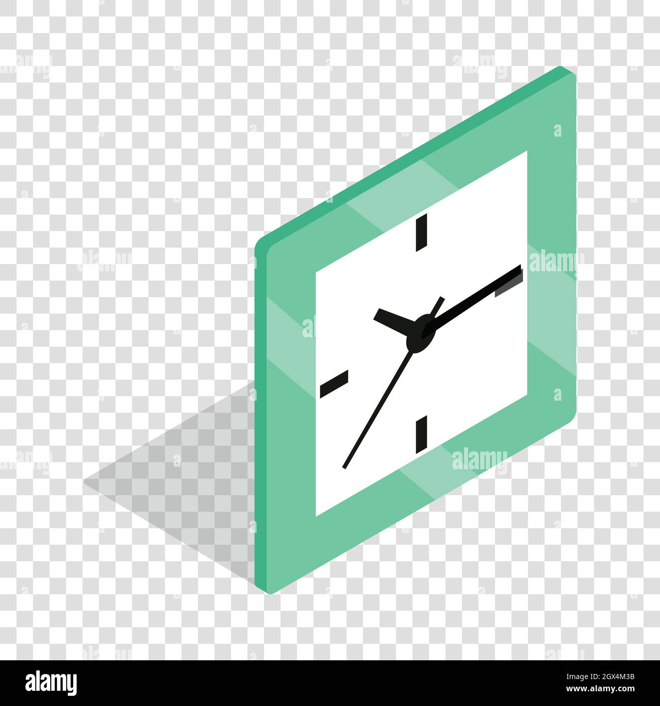 Square clock isometric icon Stock Vector Image & Art - Alamy