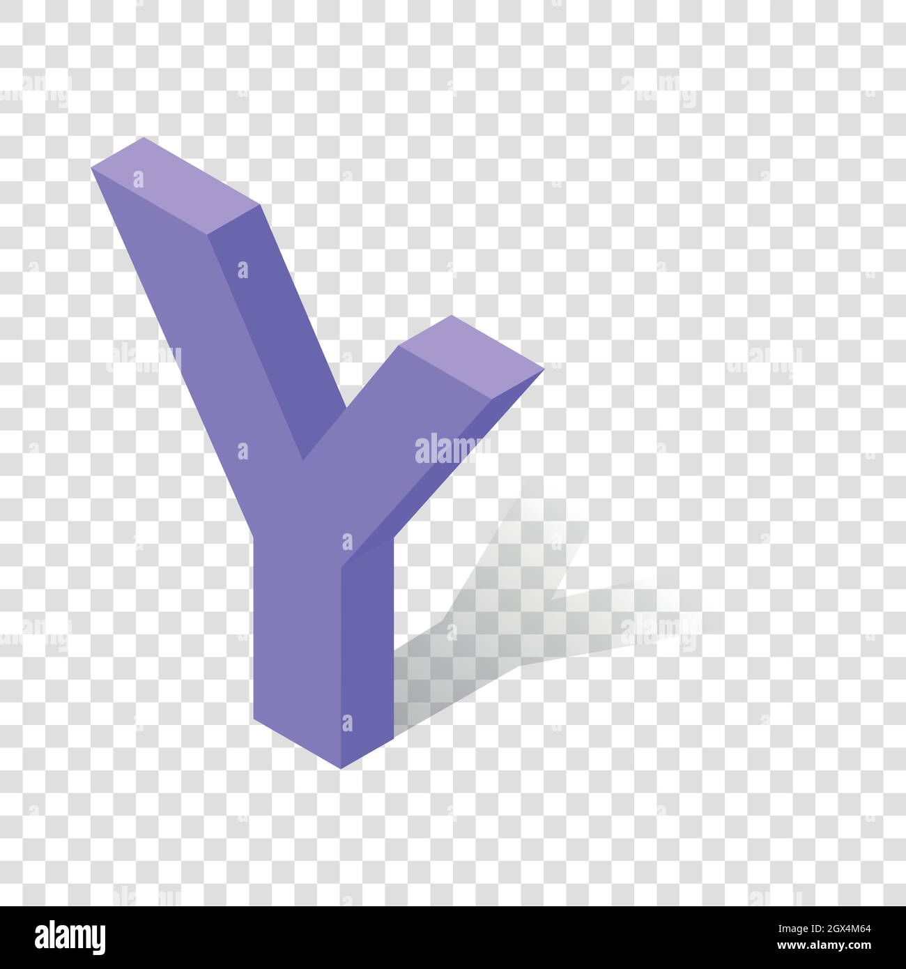 Y letter in isometric 3d style with shadow Stock Vector Image & Art - Alamy