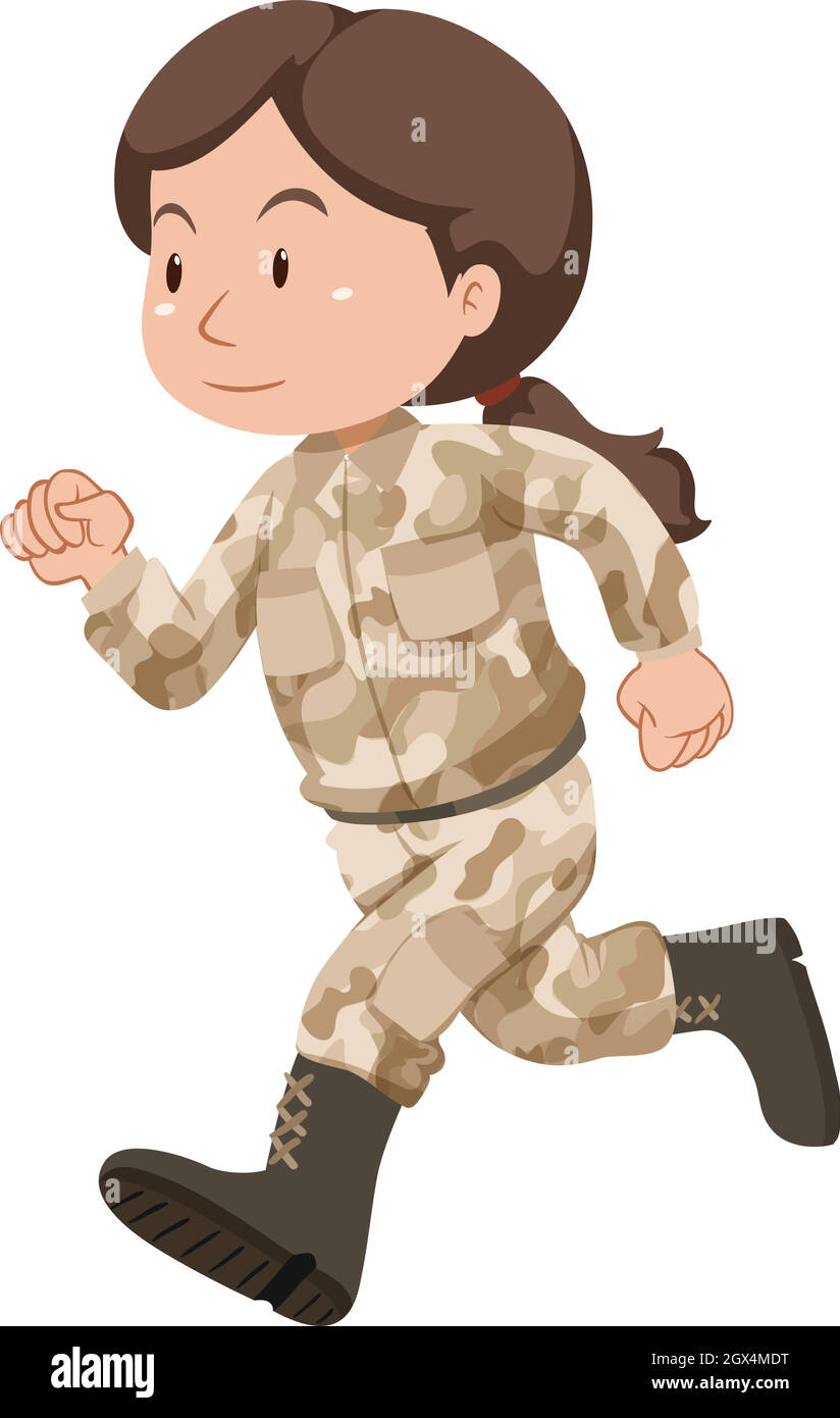 Military woman in army uniform Stock Vector Images - Alamy