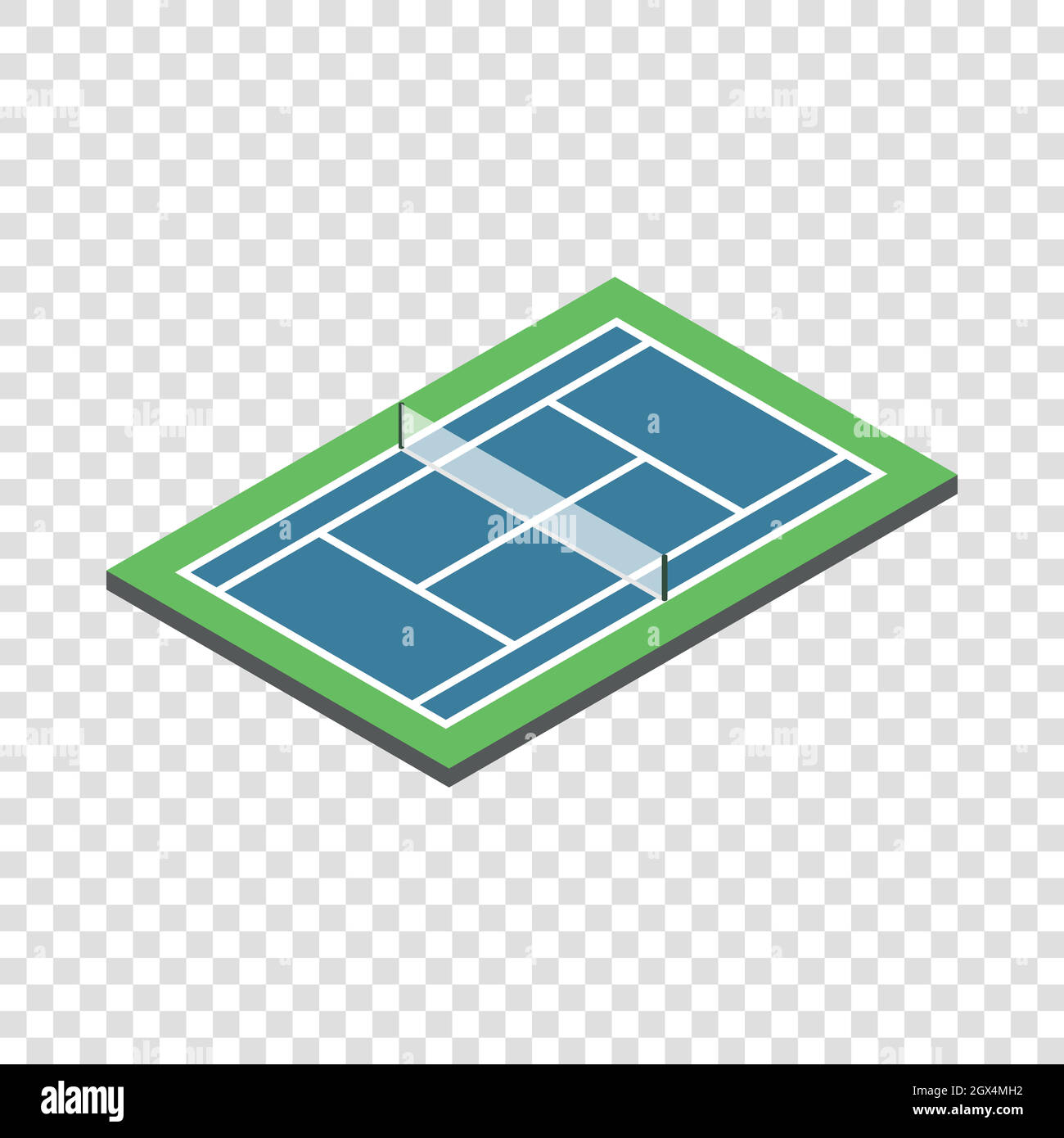 3d tennis field vector hi-res stock photography and images - Alamy