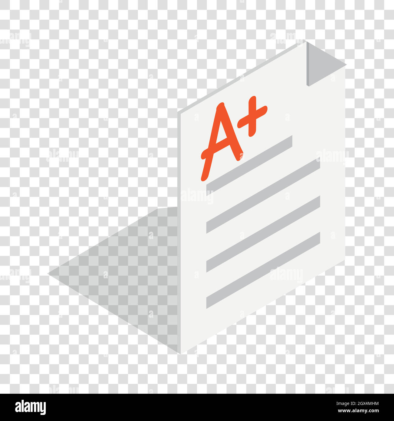 Isometric list check mark Stock Vector Images - Alamy
