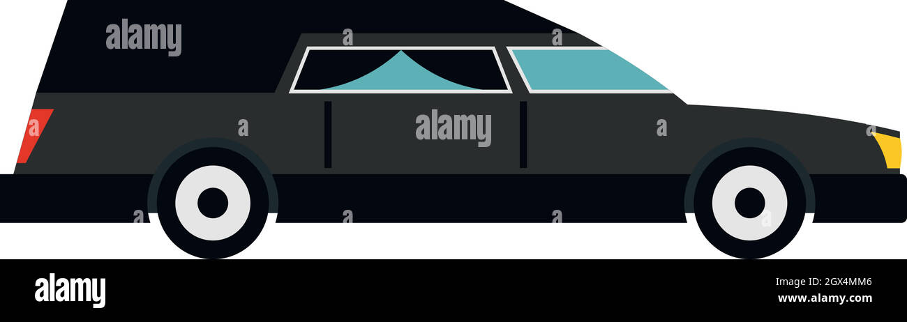 Hearse icon, flat style Stock Vector Image & Art - Alamy