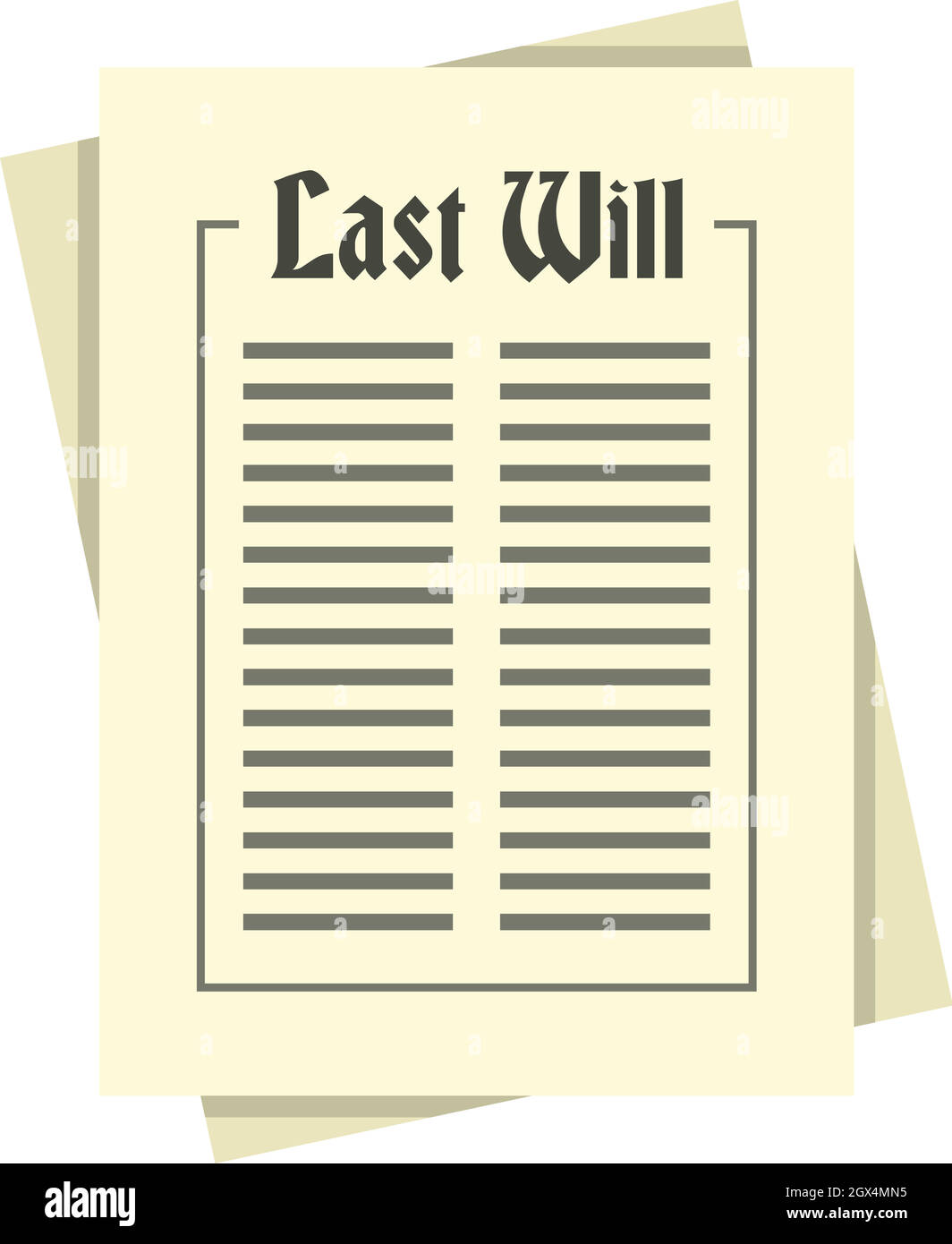 Flat signed document Cut Out Stock Images & Pictures - Alamy