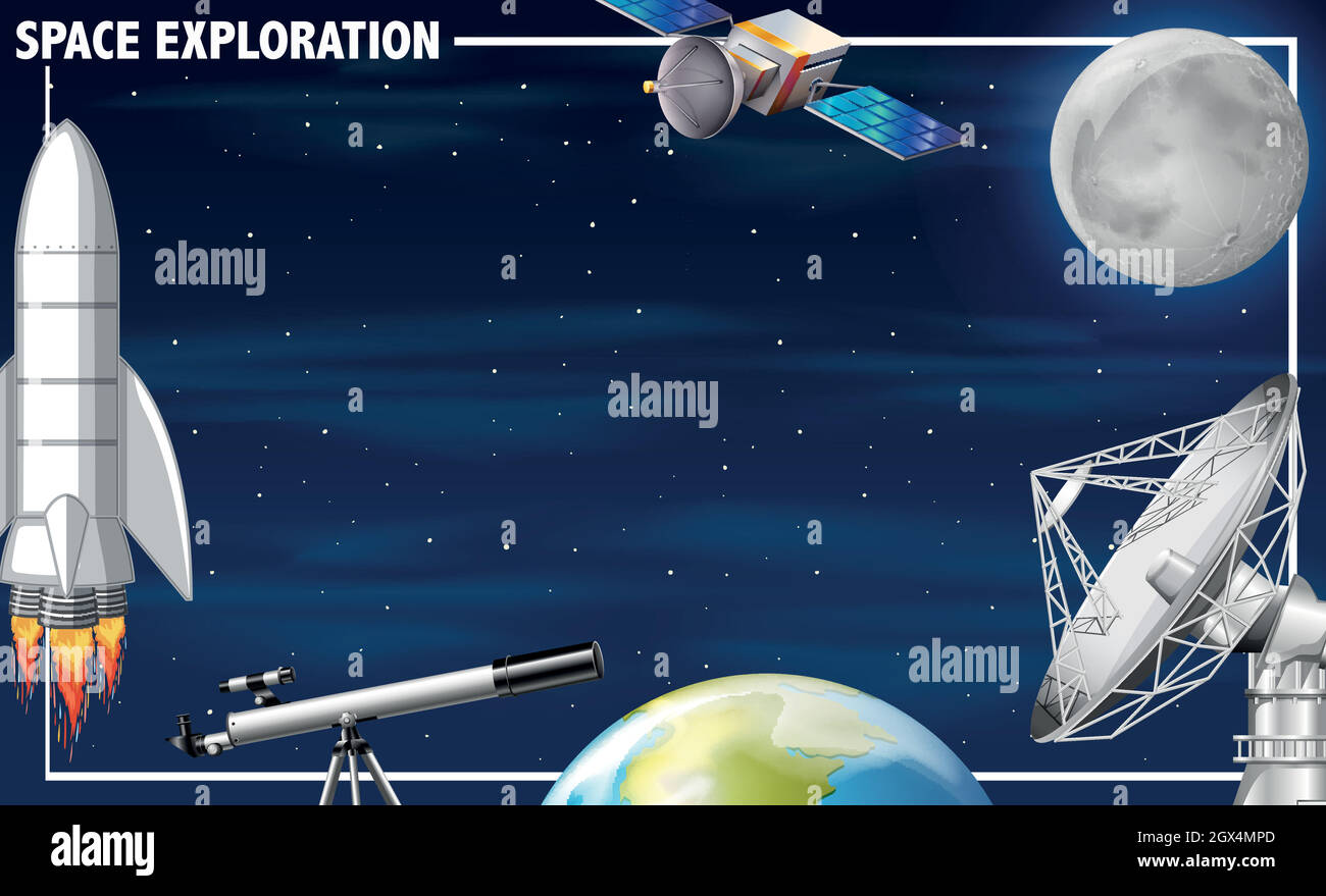 A space exploration border Stock Vector Image & Art - Alamy