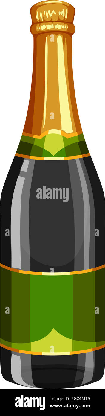 Cold champagne bottle Stock Vector Images - Alamy