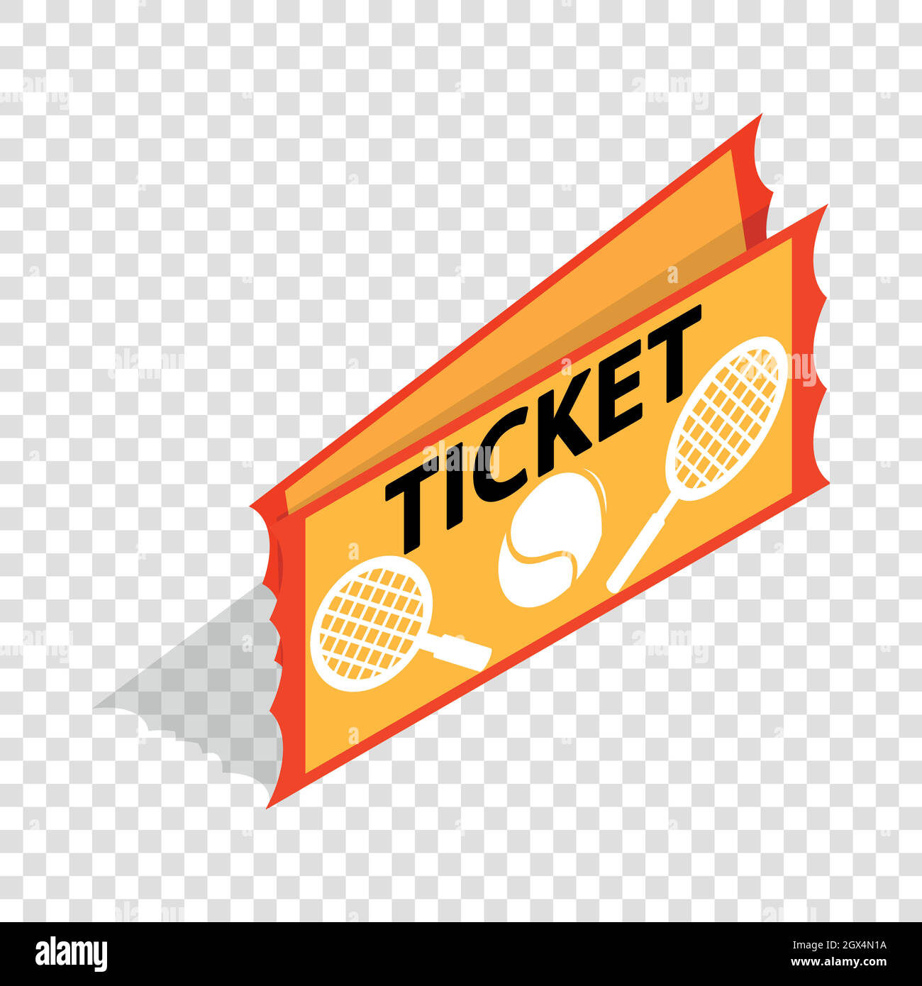 Tennis ticket isometric icon Stock Vector Image & Art - Alamy