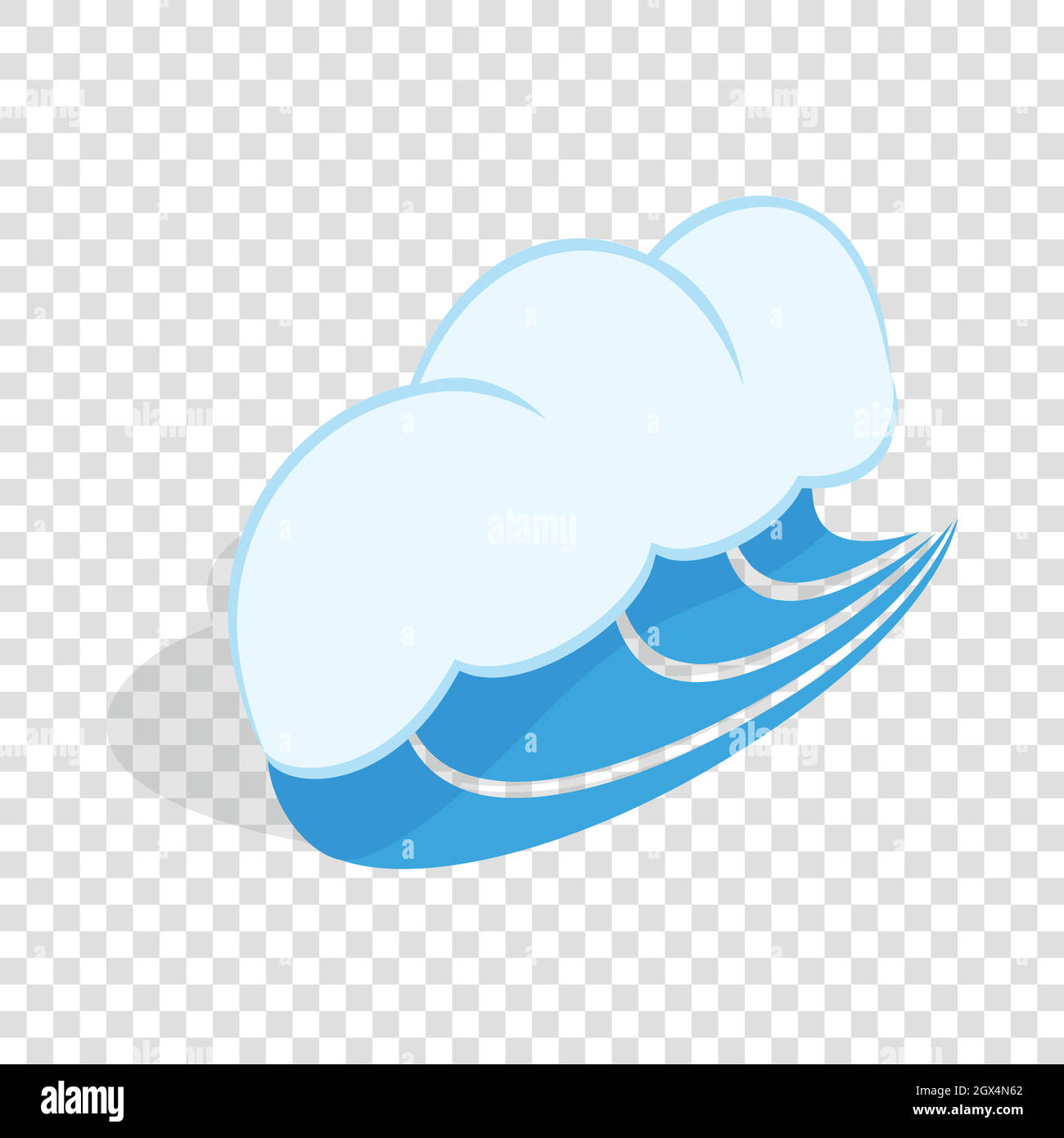 Blue sea wave isometric icon Stock Vector Image & Art - Alamy