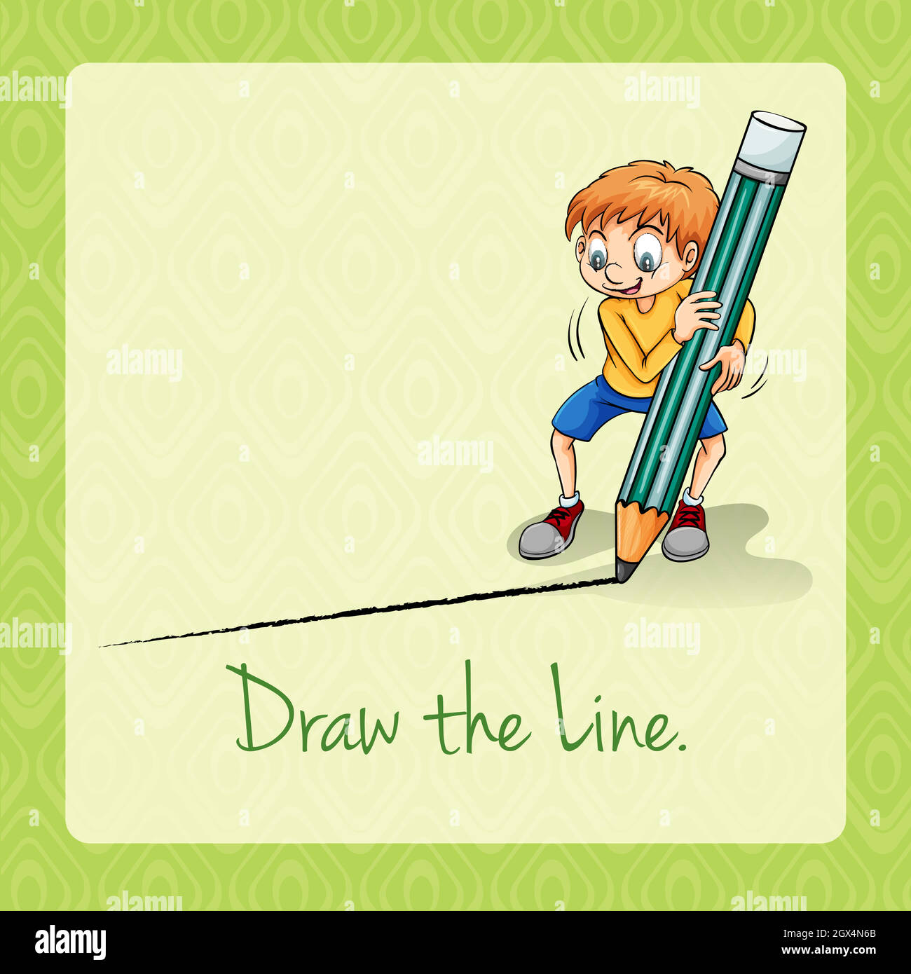 Idiom draw the line Stock Vector Image & Art - Alamy