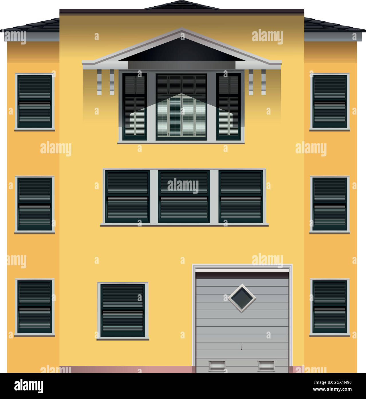 Yellow building clipart hi-res stock photography and images - Alamy