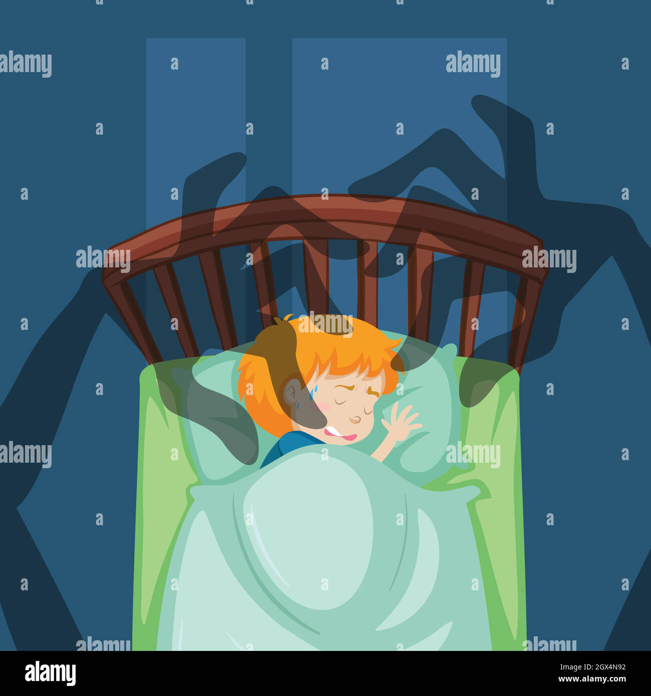 A boy having a nightmare Stock Vector Image & Art - Alamy