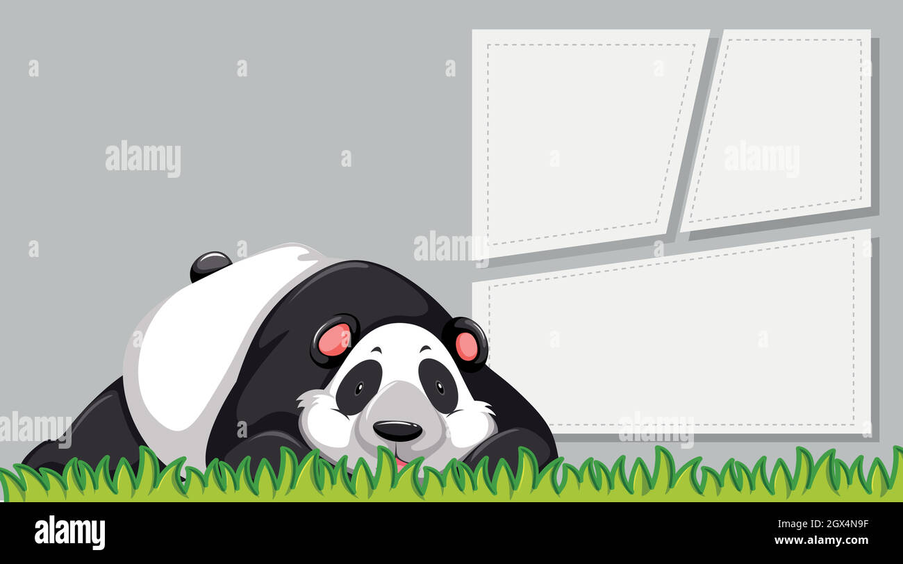 A panda on blank banner Stock Vector Image & Art - Alamy