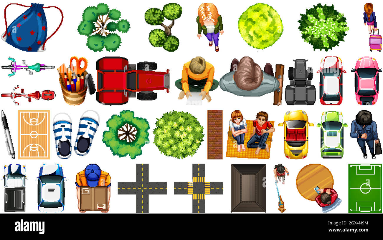 City element top view Cut Out Stock Images & Pictures - Alamy