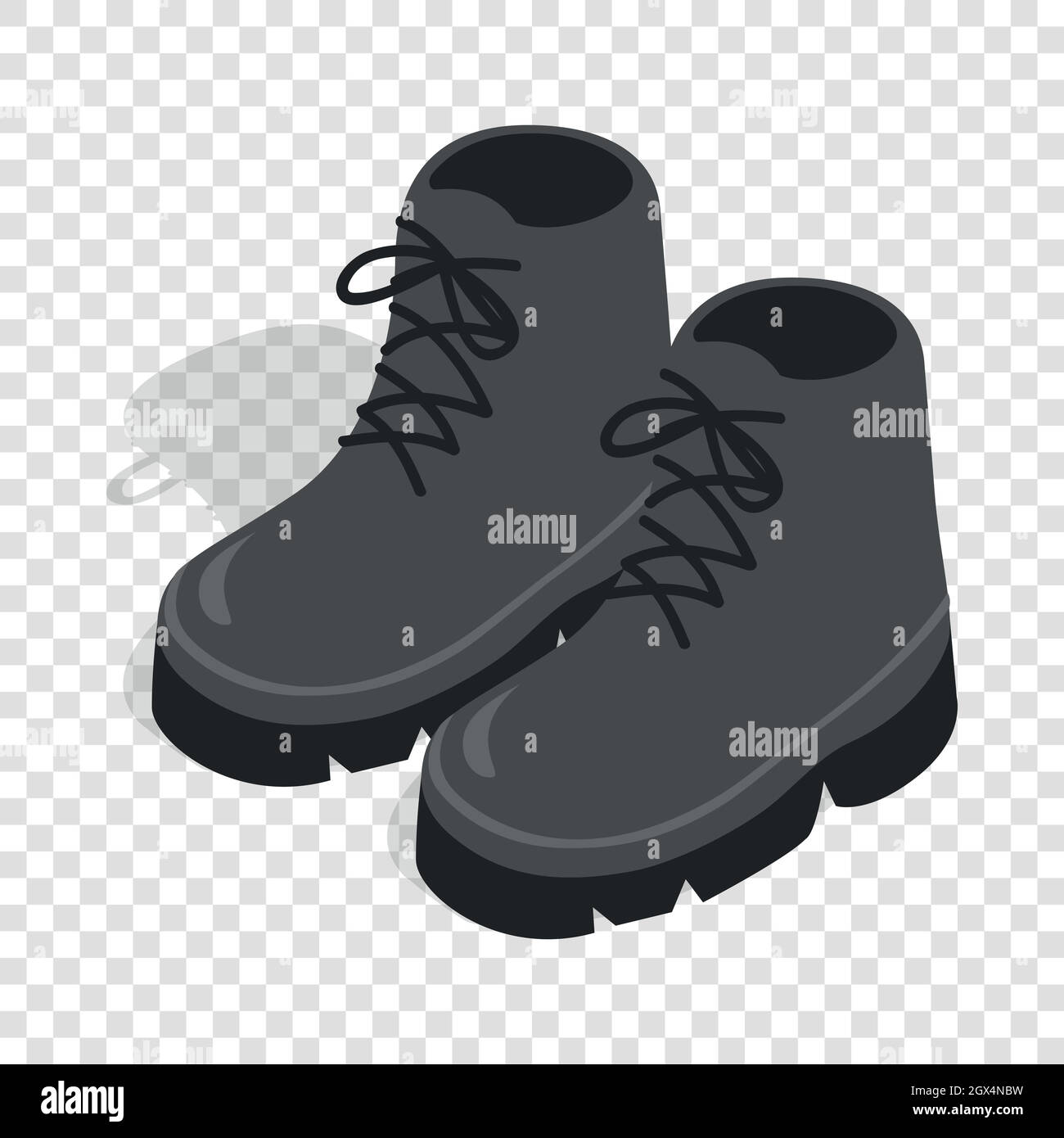 Black boots isometric icon Stock Vector Image & Art - Alamy