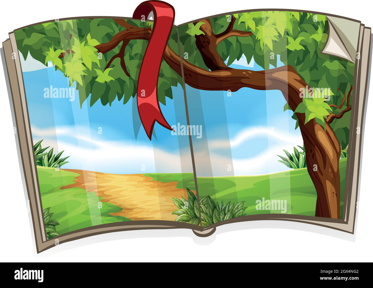 Path in countryside white Stock Vector Images - Alamy