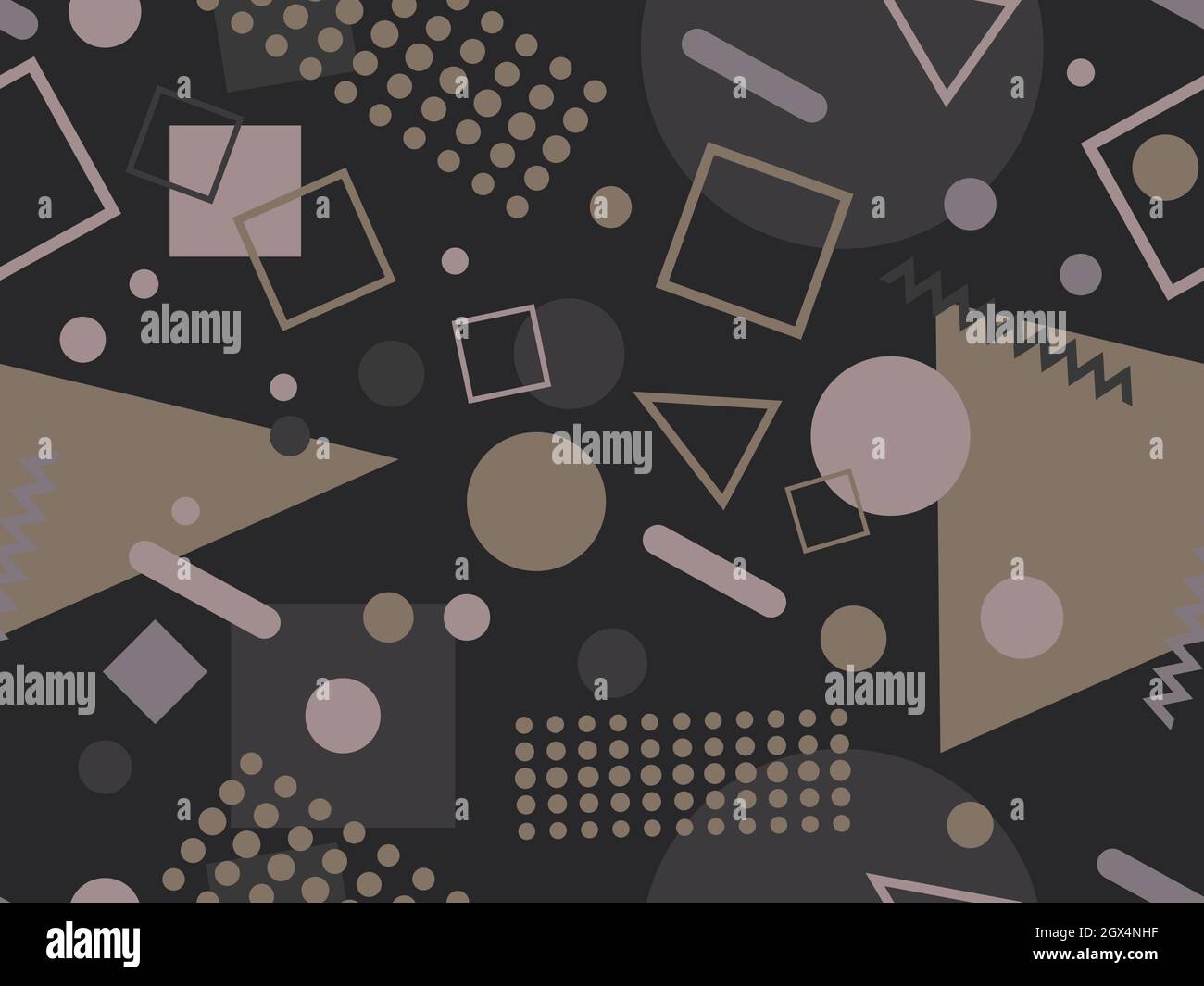 Memphis seamless pattern. Geometric elements memphis in the style of 80 ...