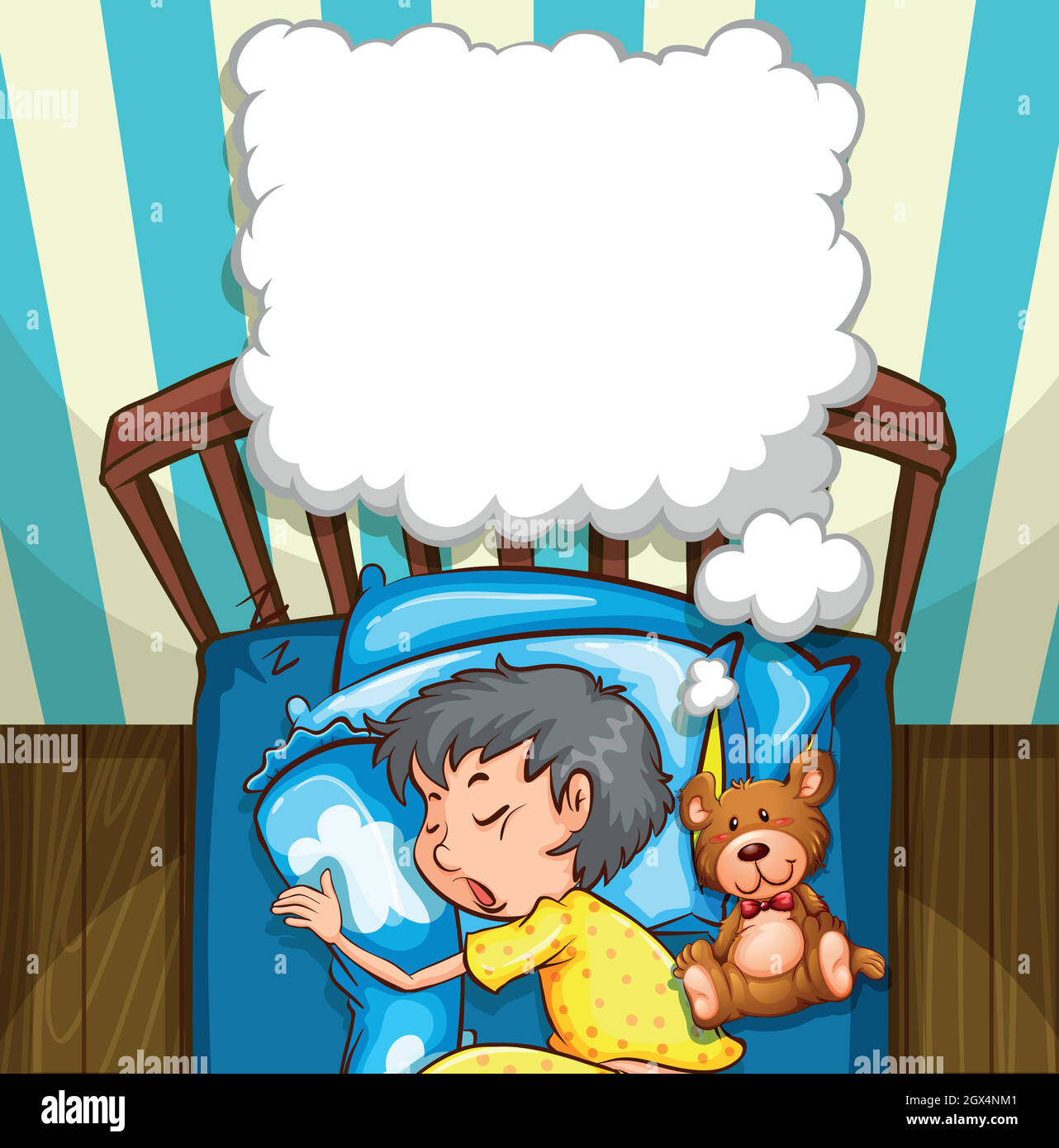 Sleeping Cartoon Boy