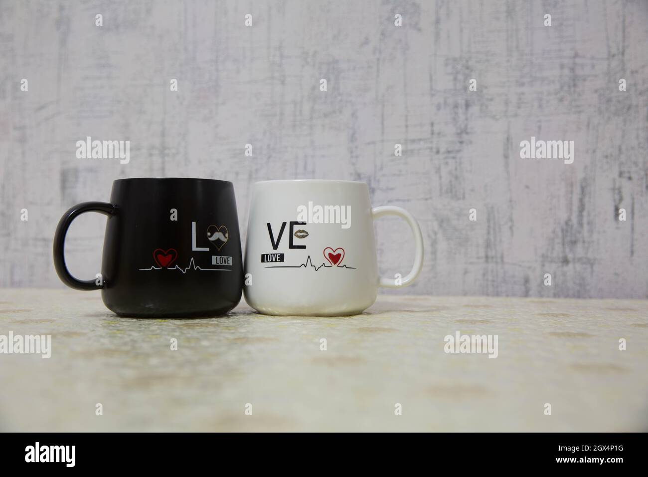 Azerbaijan Baku . 25.04.2021 . Love mug cup white backgrounds . White ...
