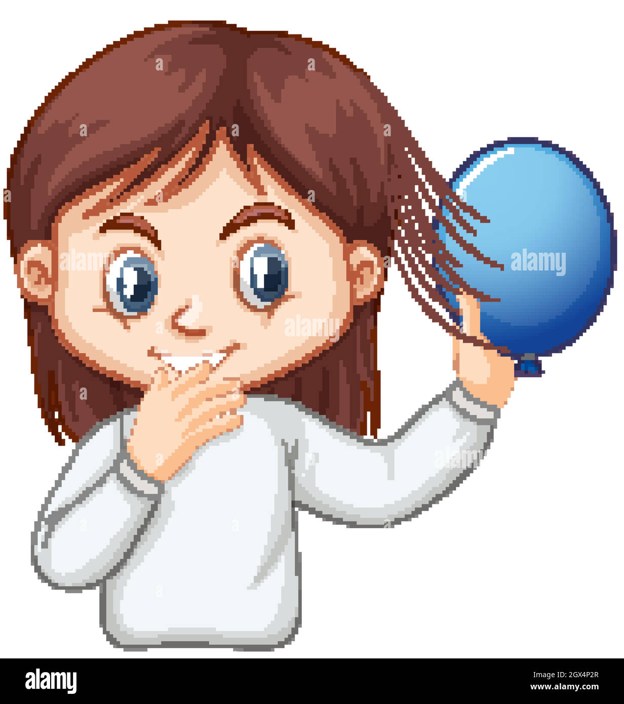 Happy girl doing electrostatic experiment Stock Vector Image & Art - Alamy