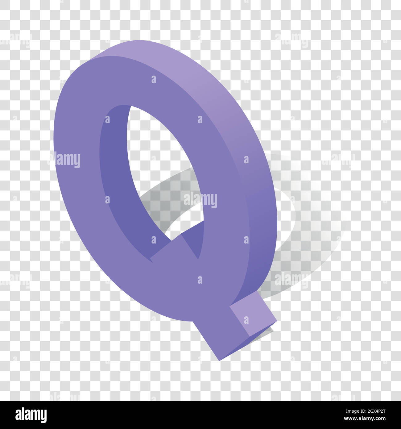 Q letter in isometric 3d style with shadow Stock Vector Image & Art - Alamy