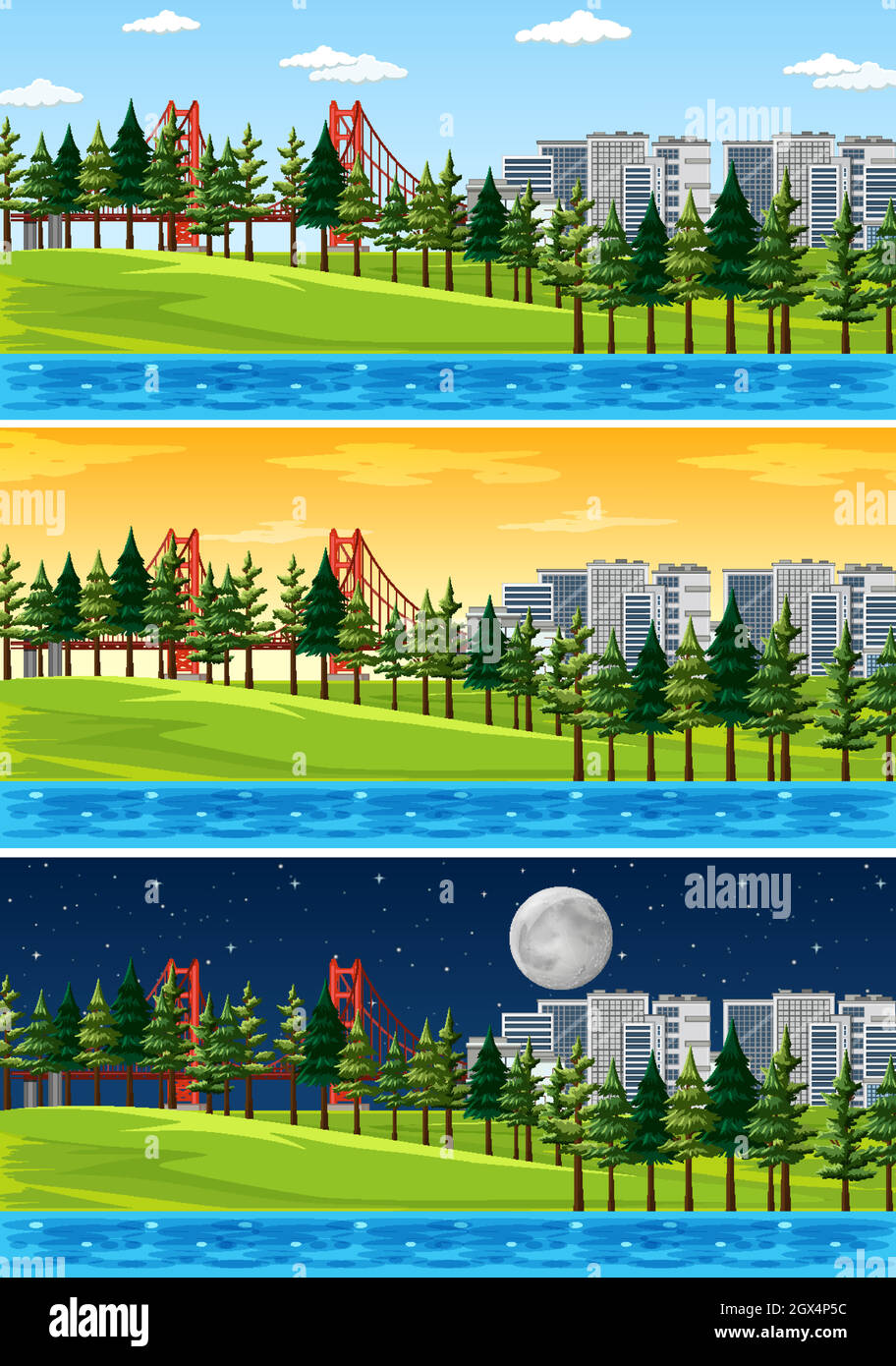 Different times of day Stock Vector Images - Alamy