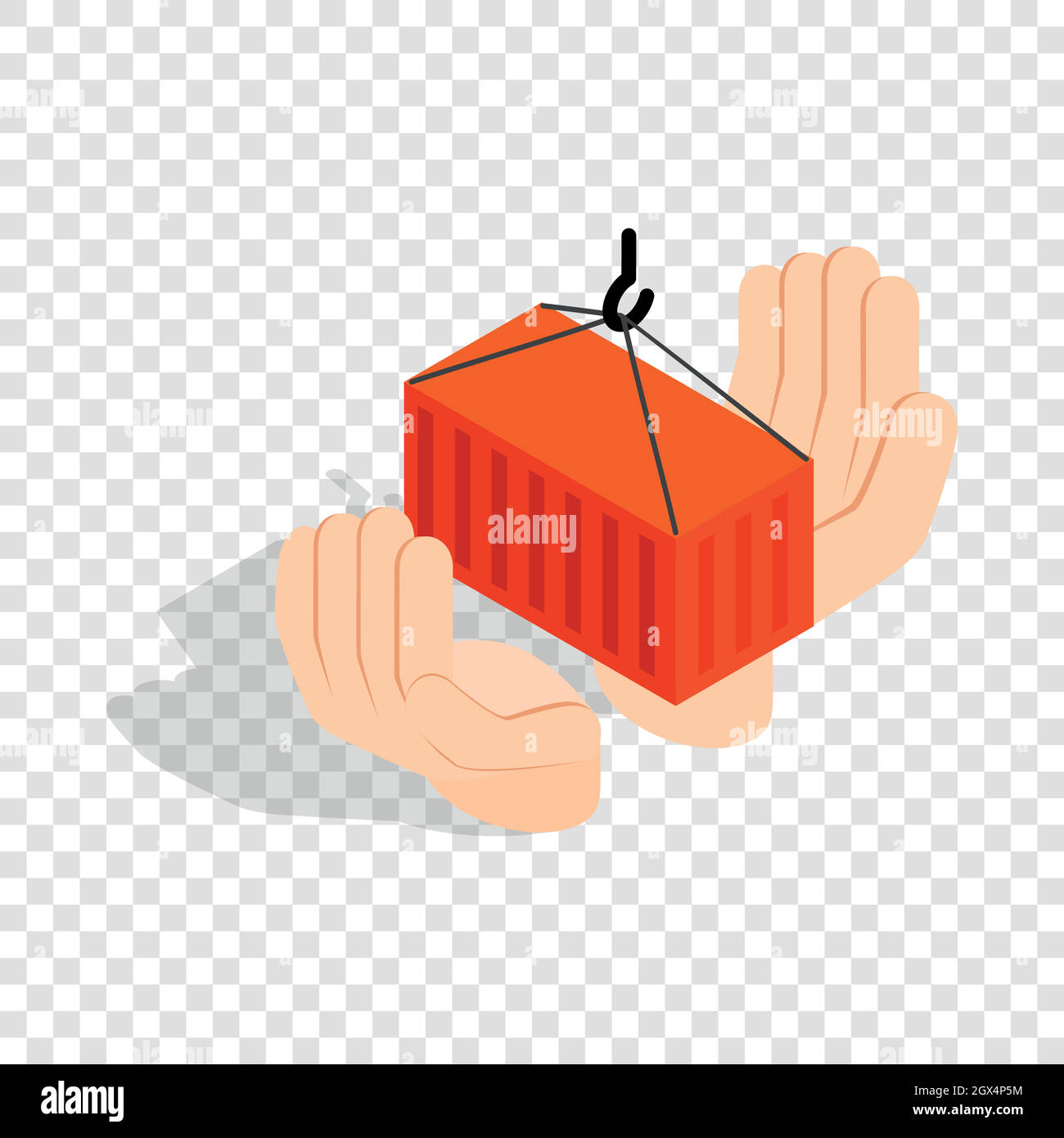 Hands holding container isometric icon Stock Vector Image & Art - Alamy